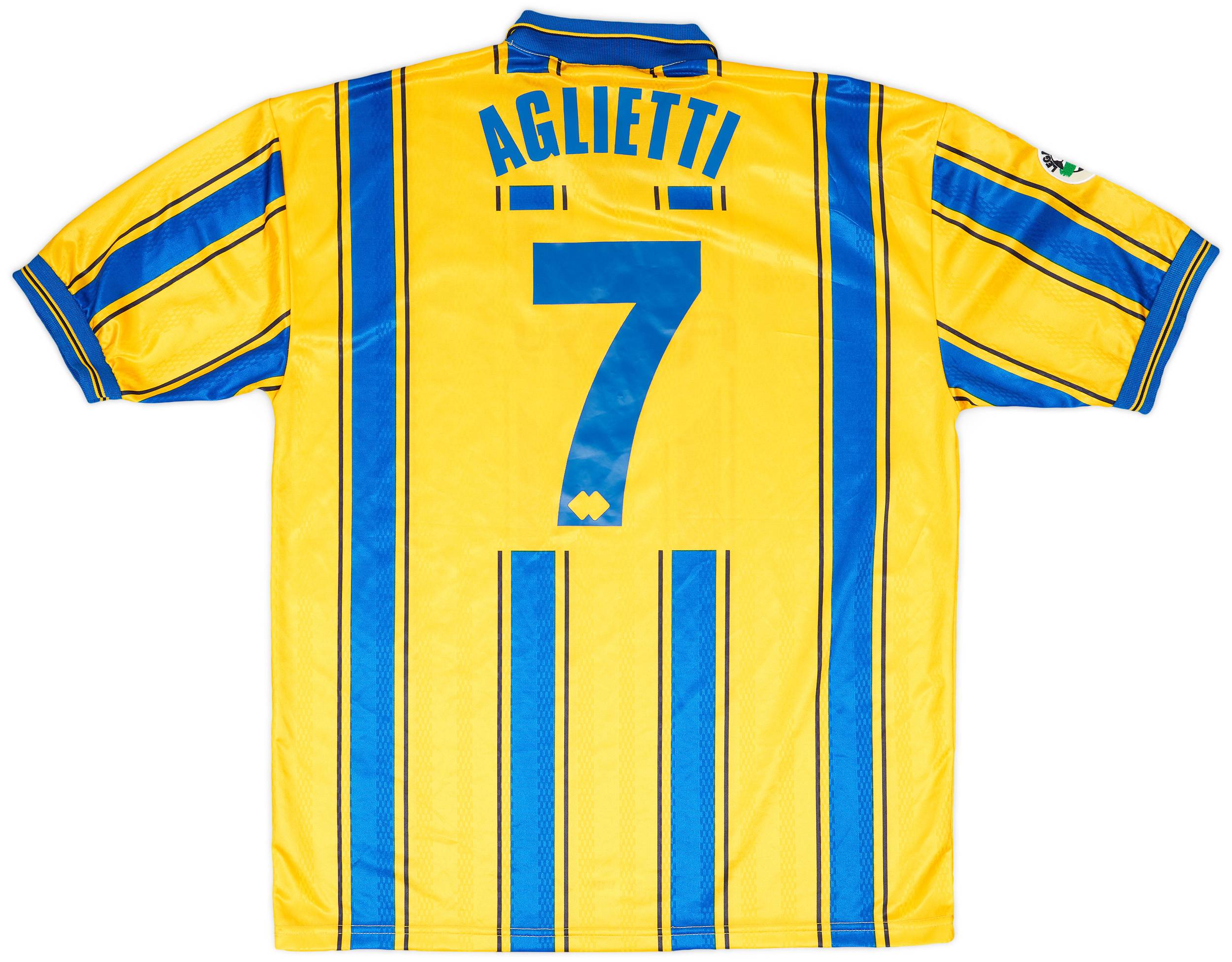1998-99 Hellas Verona Match Issue Third Shirt Aglietti #7