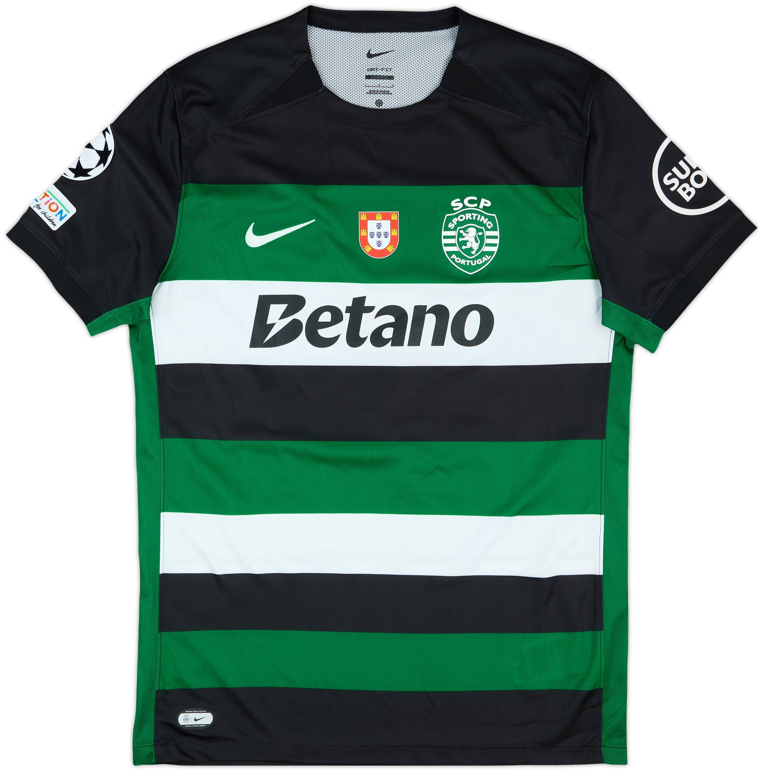 2024-25 Sporting CP Match Issue Champions League Home Shirt Fresneda #22