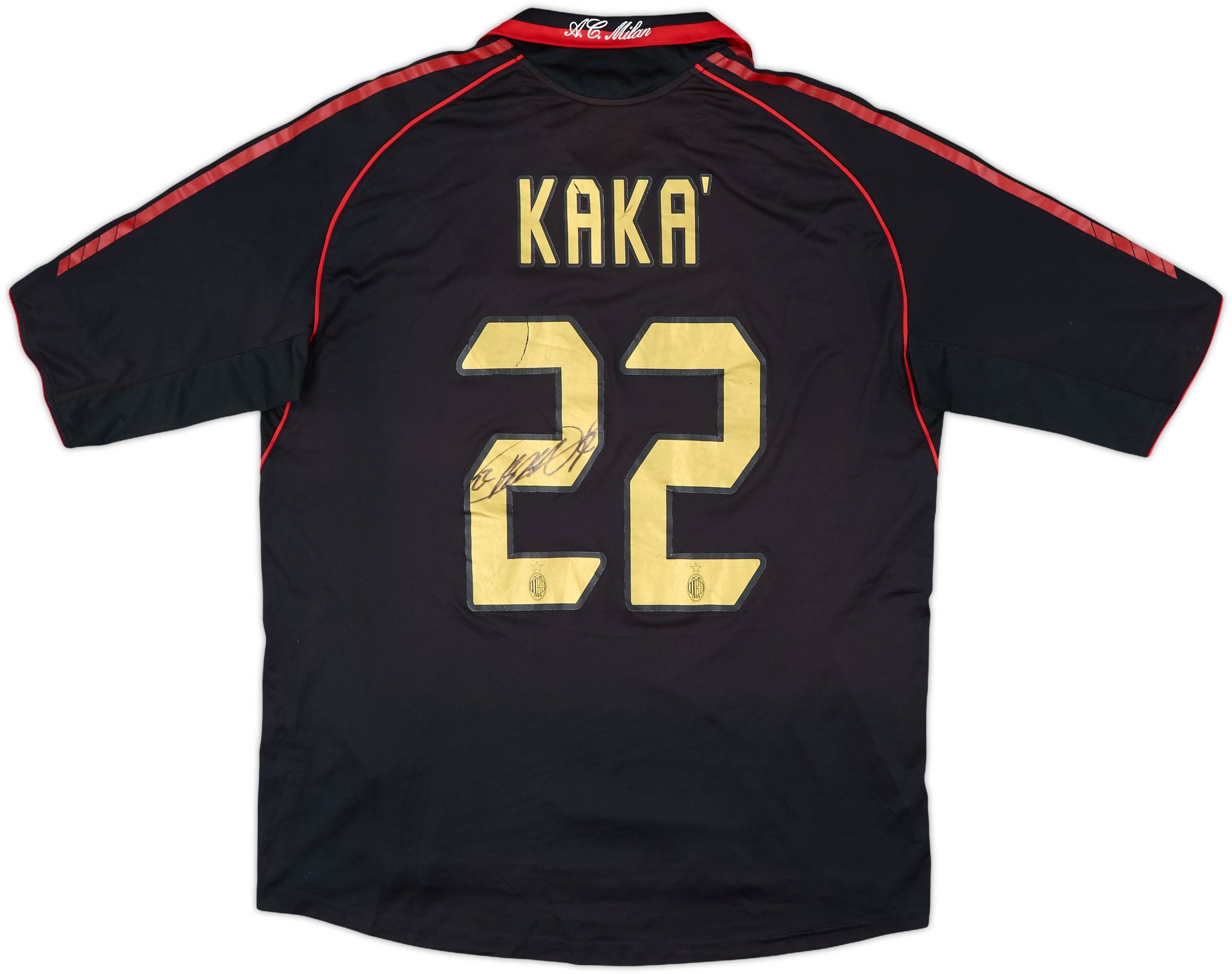 2005-06 AC Milan Signed Third Shirt Kaka #22 - 6/10 - (L)