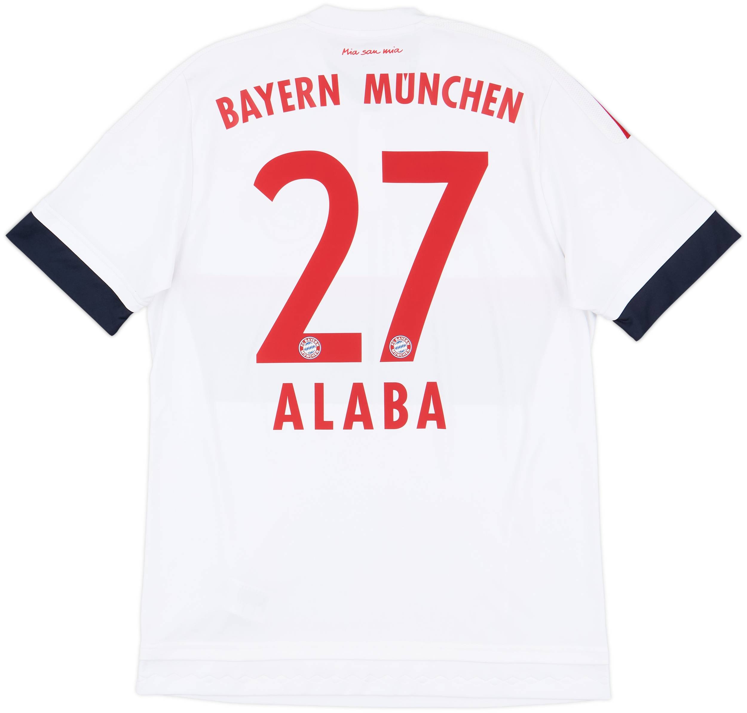 2015-16 Bayern Munich Away Shirt Alaba #27 - 7/10 - (M)