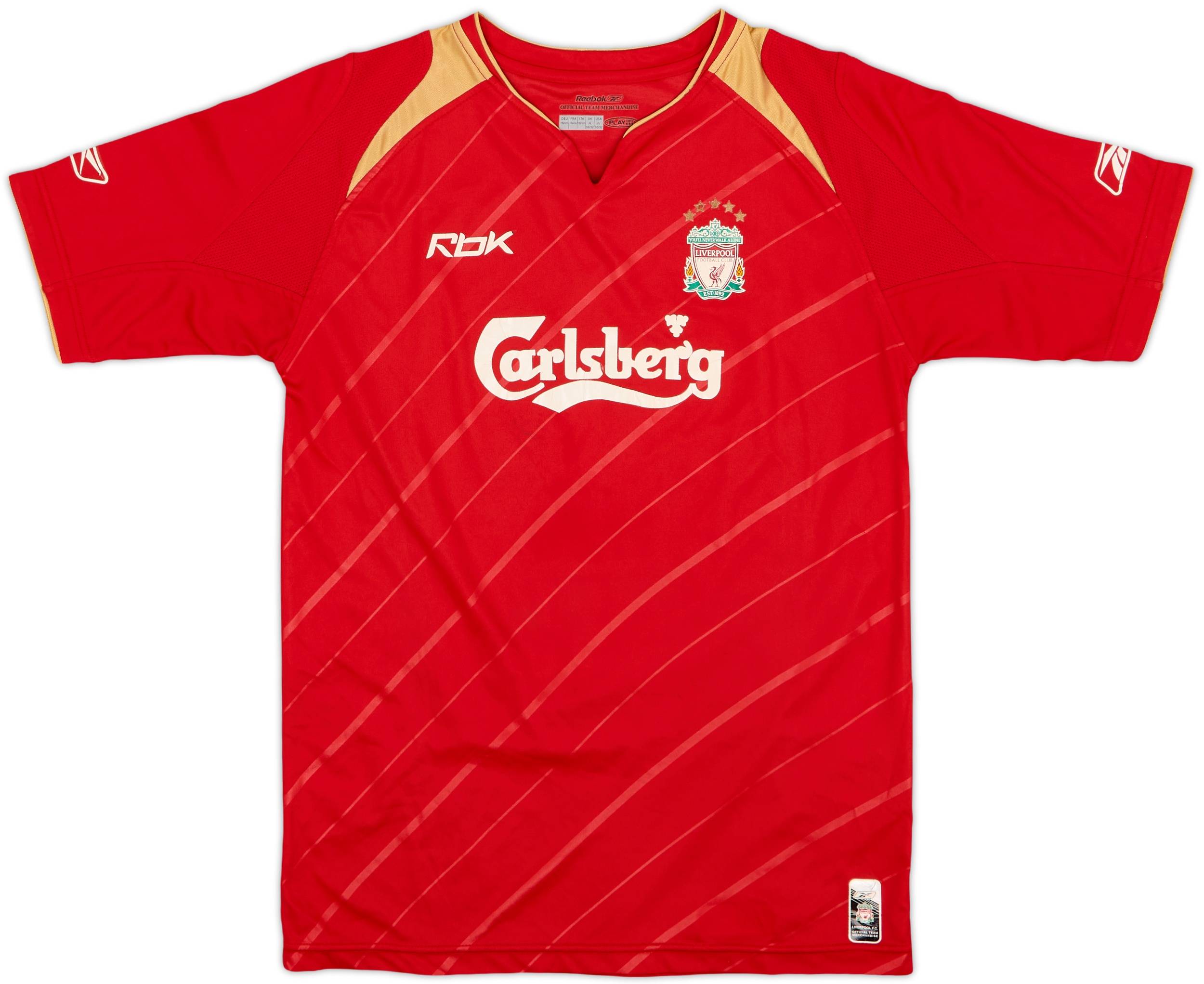 2005-06 Liverpool CL Home Shirt - 6/10 - (L.Boys)