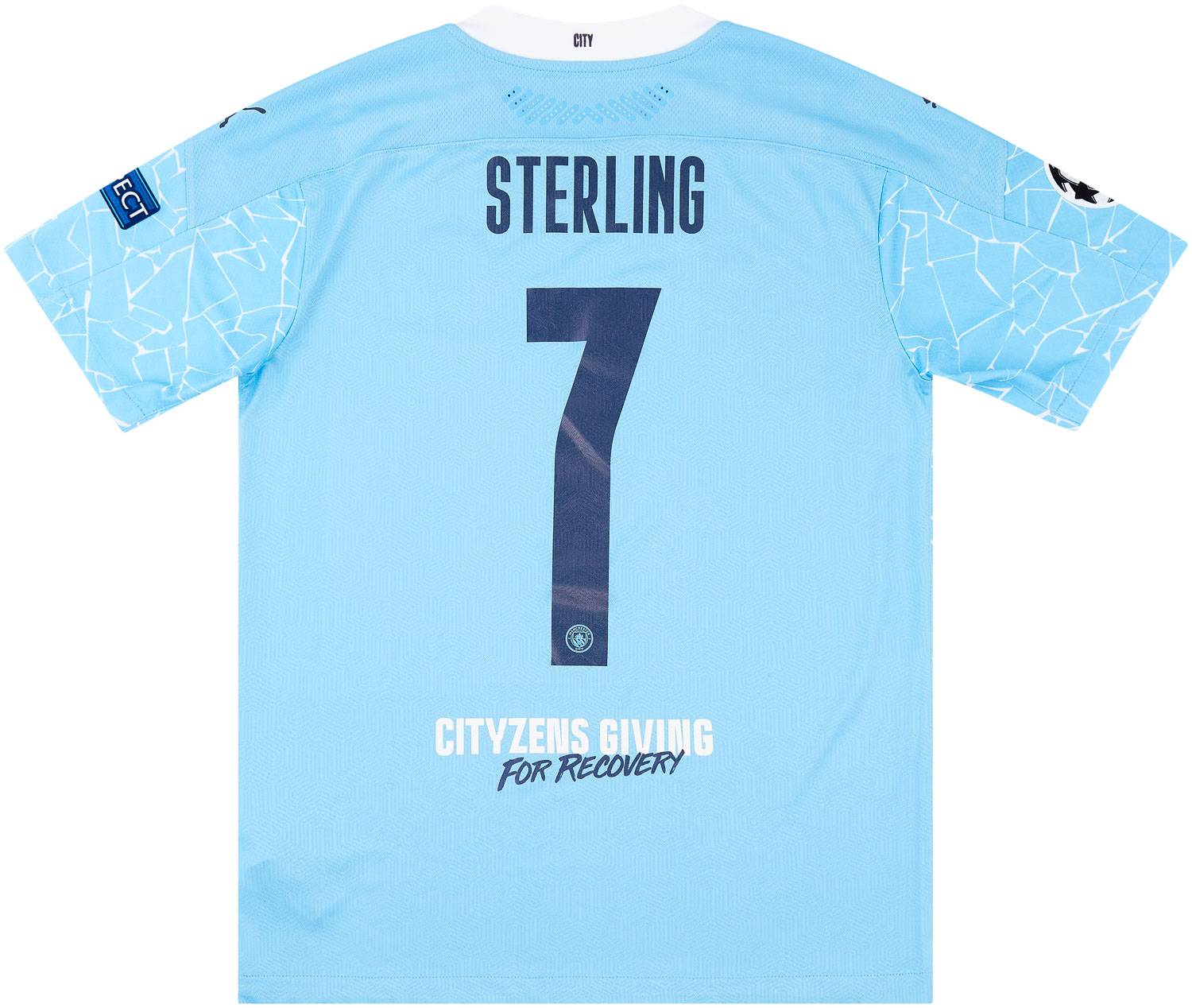 2020-21 Manchester City Champions League Home Shirt Sterling #7