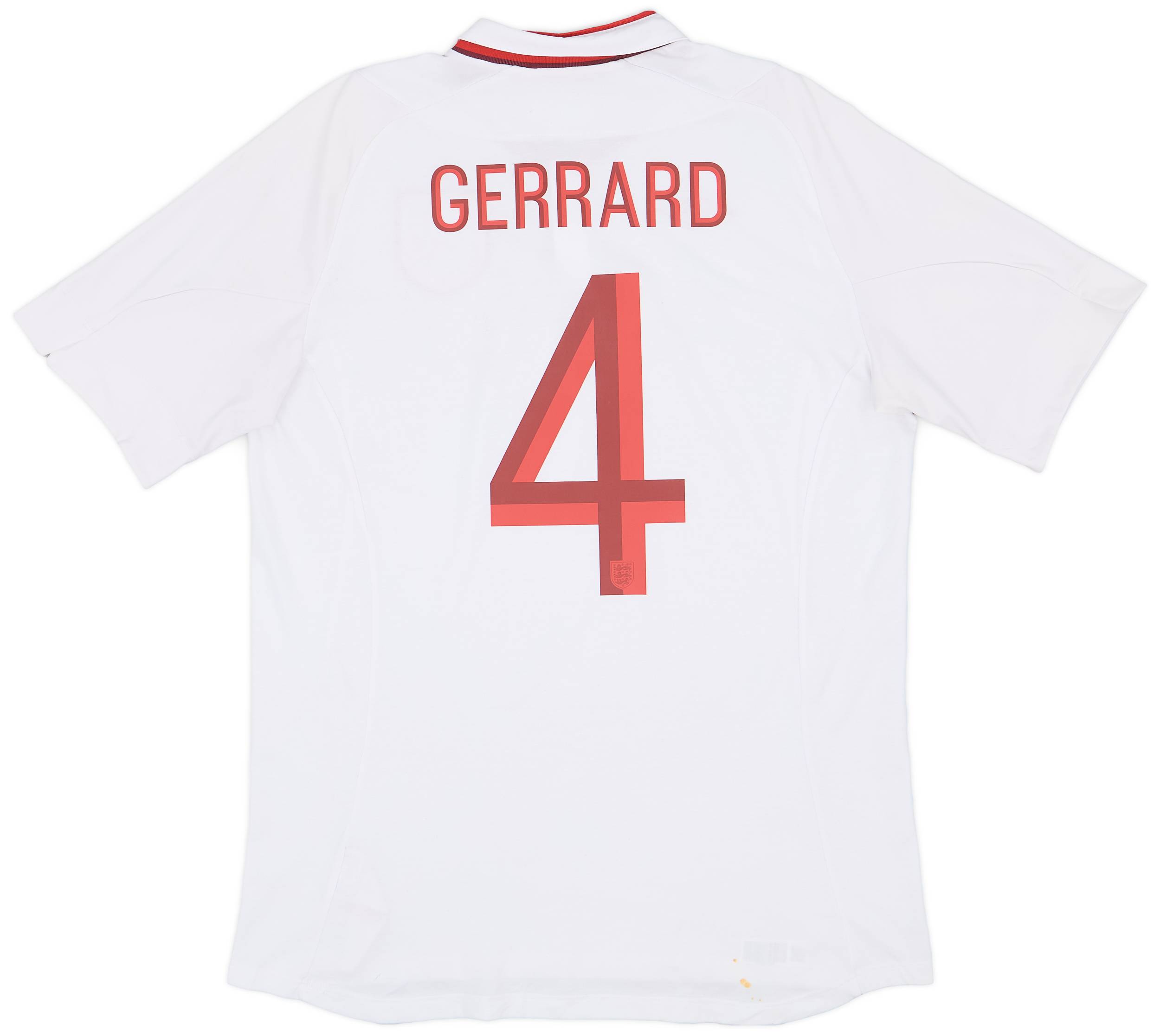 2012-13 England Home Shirt Gerrard #4 - 6/10 - (L)