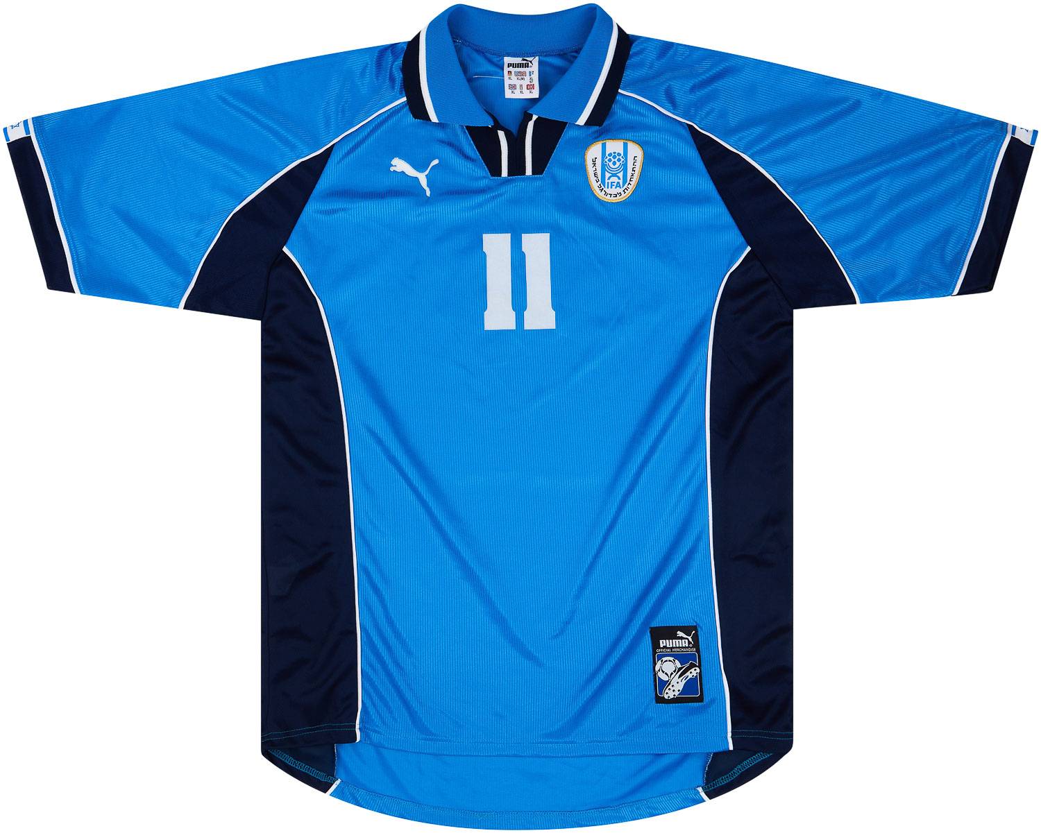 1998-2000 Israel Match Issue Home Shirt #11 (Abukasis)
