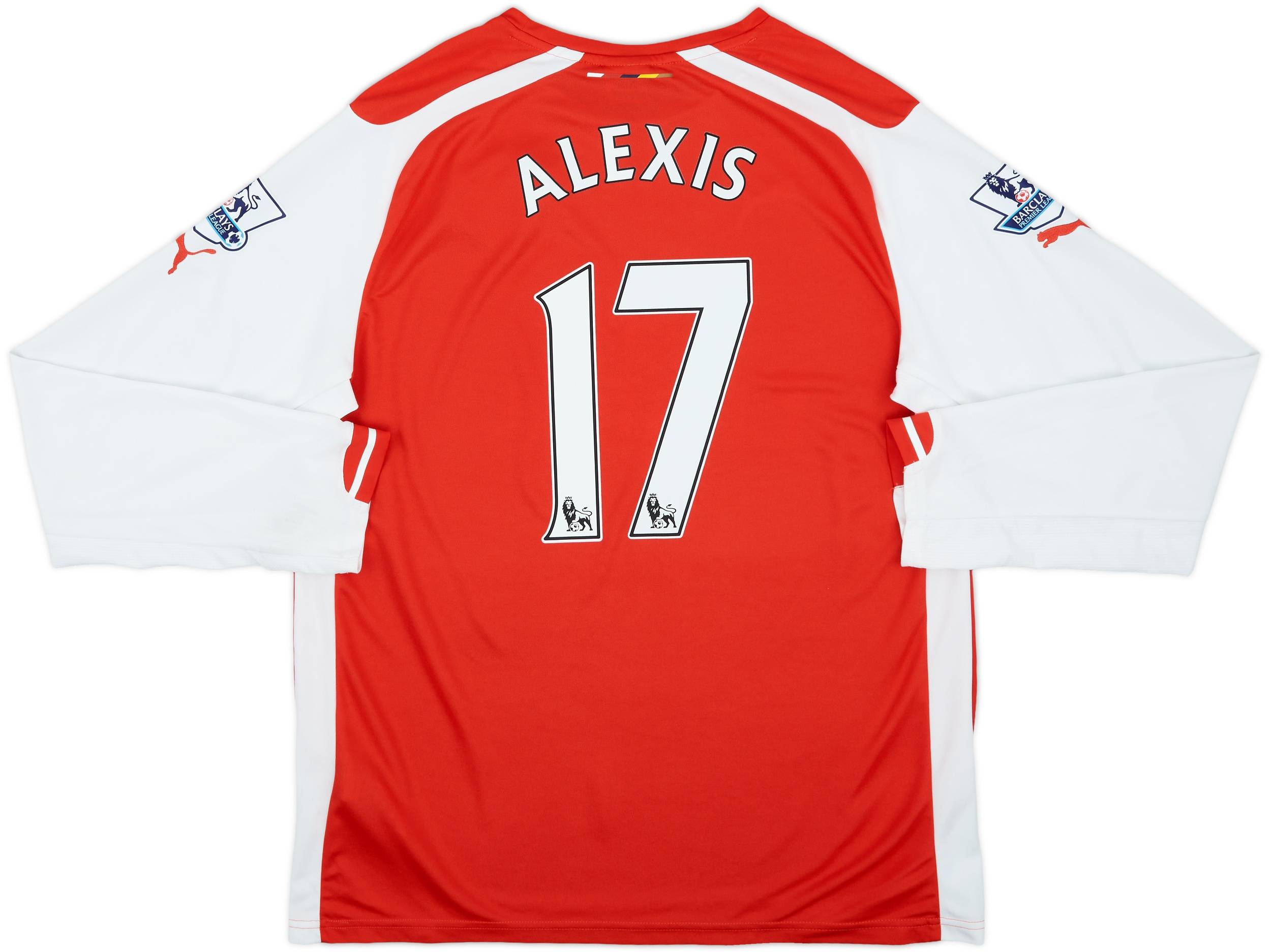 2014-15 Arsenal Home L/S Shirt Alexis #17 - 7/10 - (L)