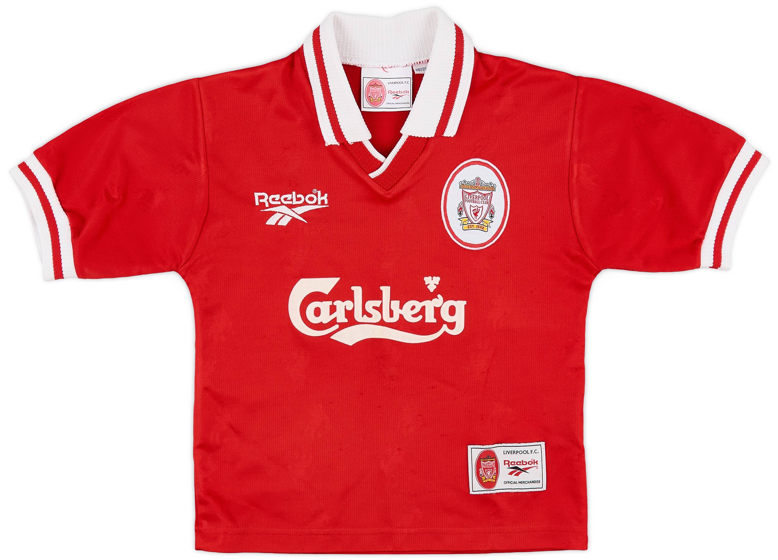 1996-98 Liverpool Home Shirt - 8/10 - (S.Boys)