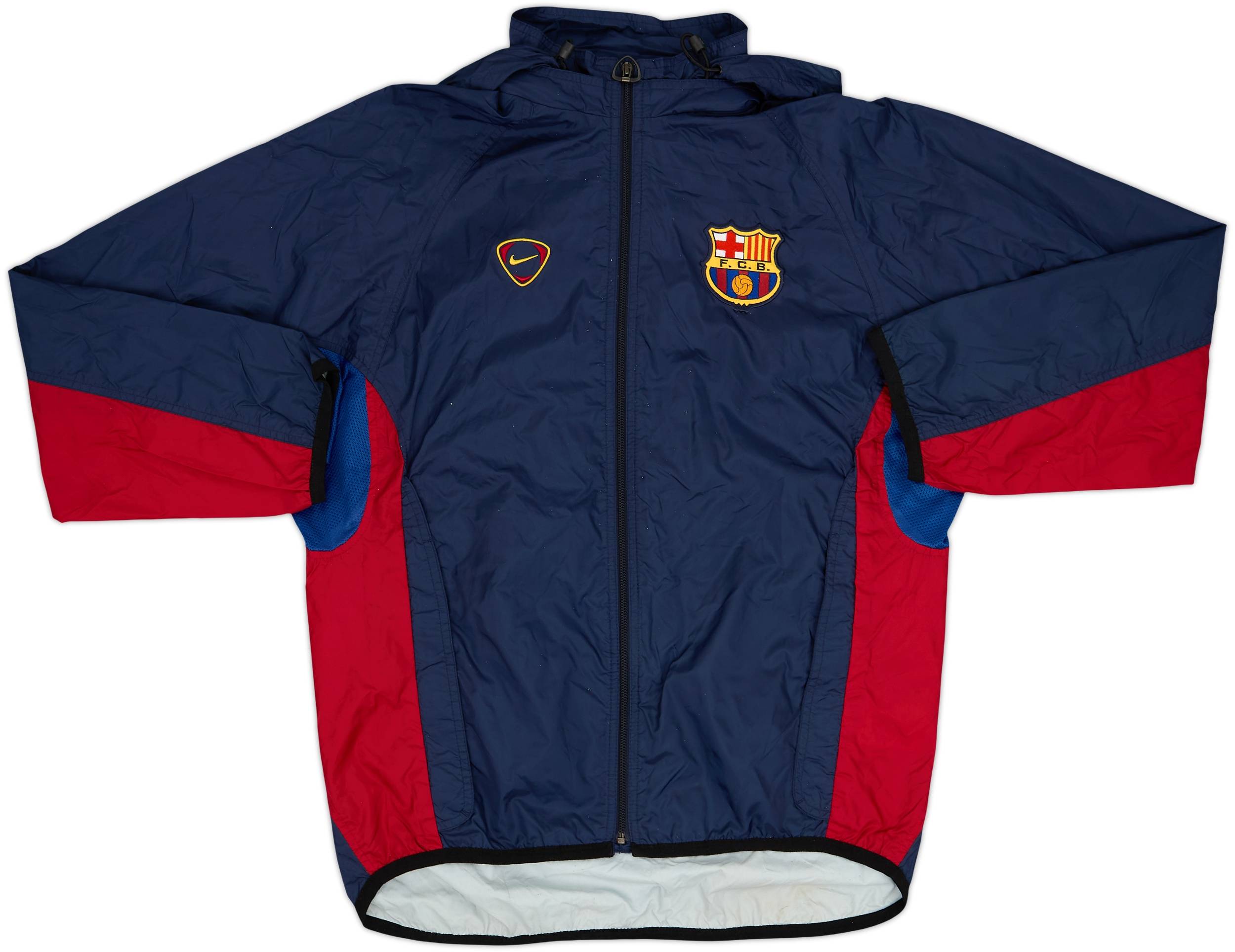 2000-01 Barcelona Nike Hooded Rain Jacket - 8/10 - (S)