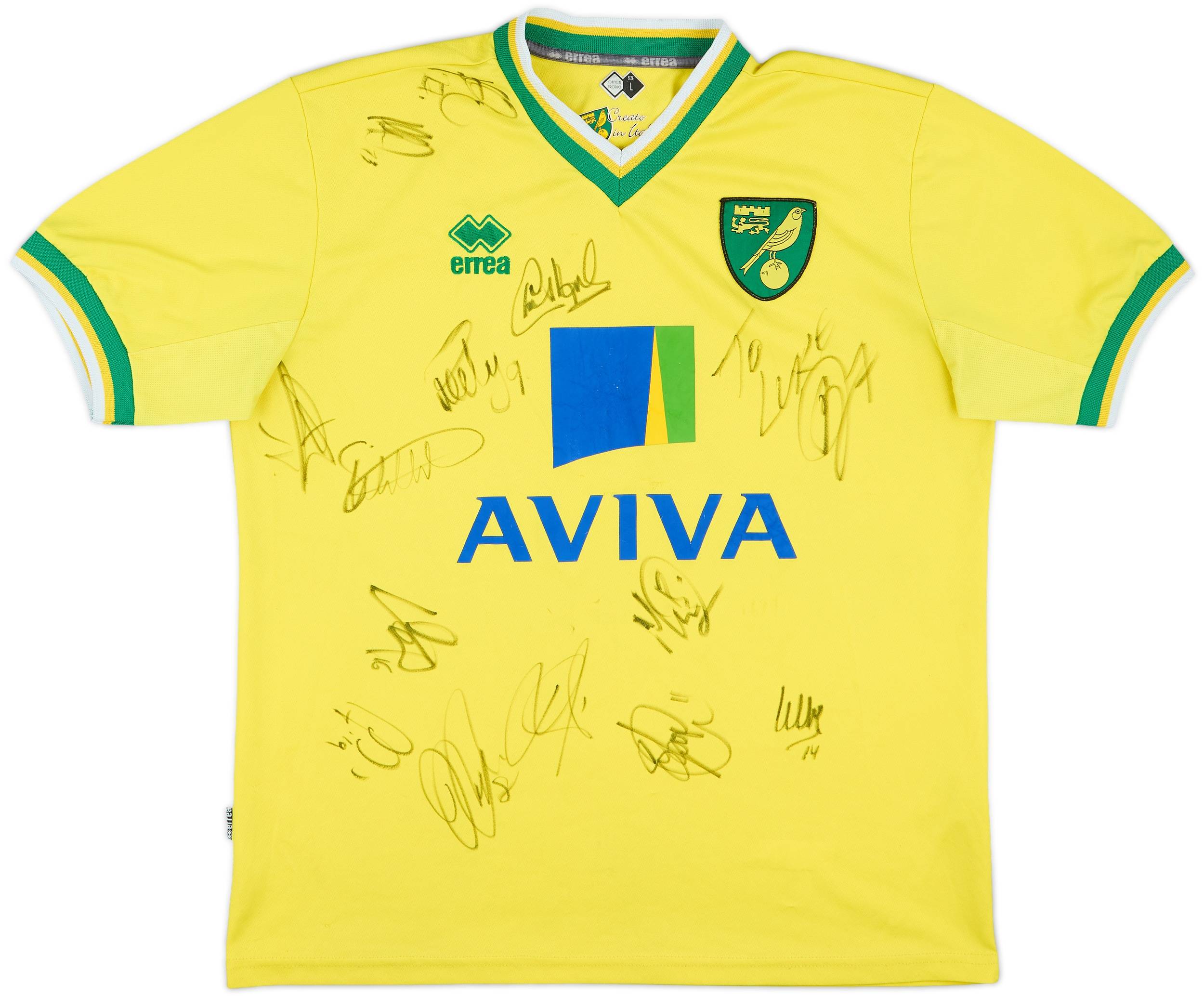 2011-12 Norwich Signed Home Shirt - 7/10 - (L)