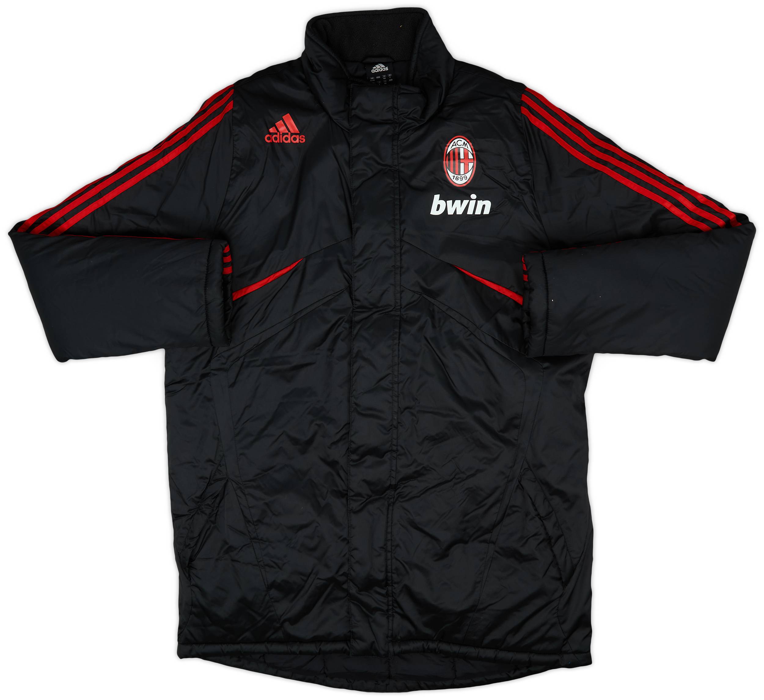 2009-10 AC Milan adidas Padded Bench Coat - 9/10 - (L)