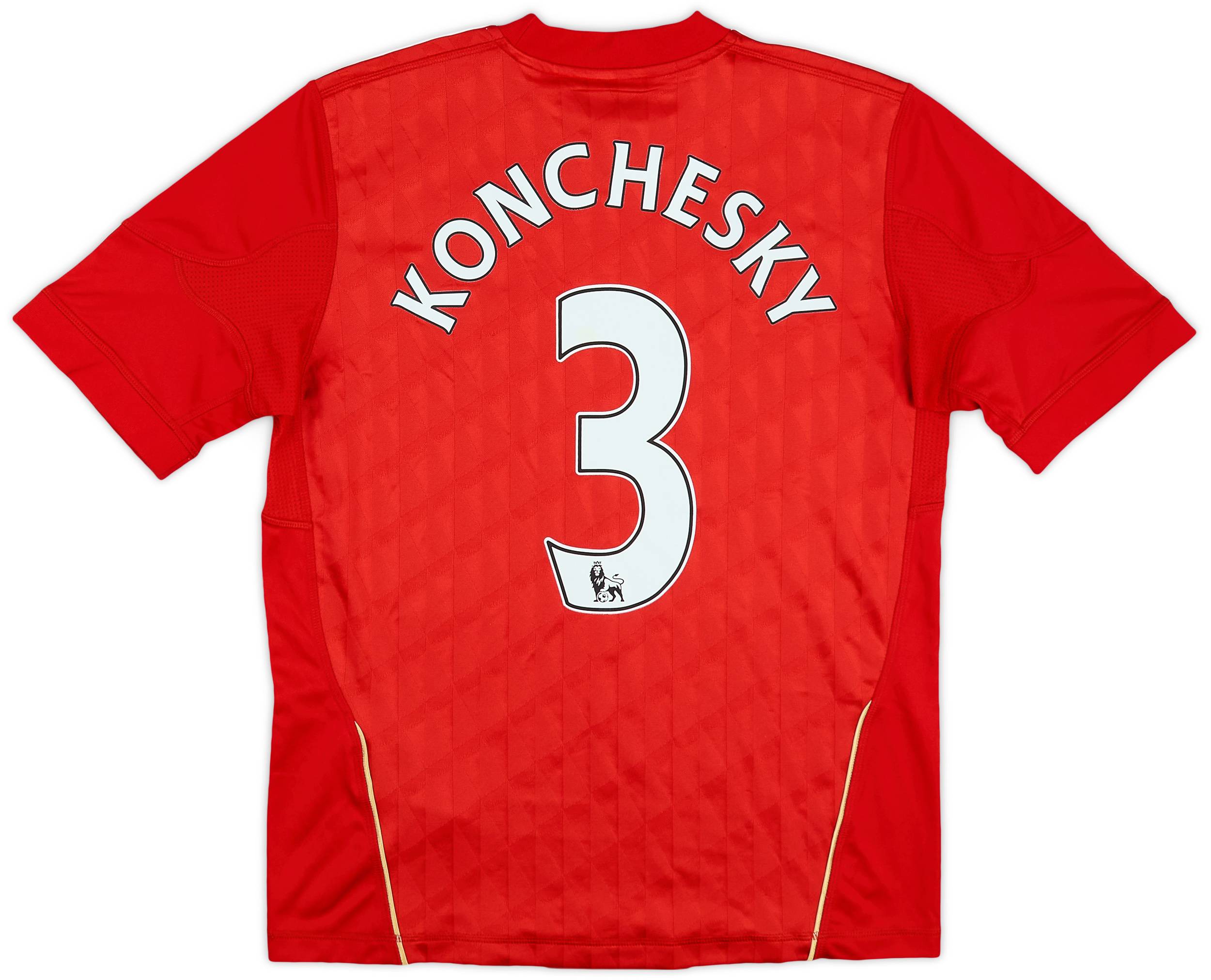 2010-12 Liverpool Home Shirt Konchesky #3 - 8/10 - (L.Boys)