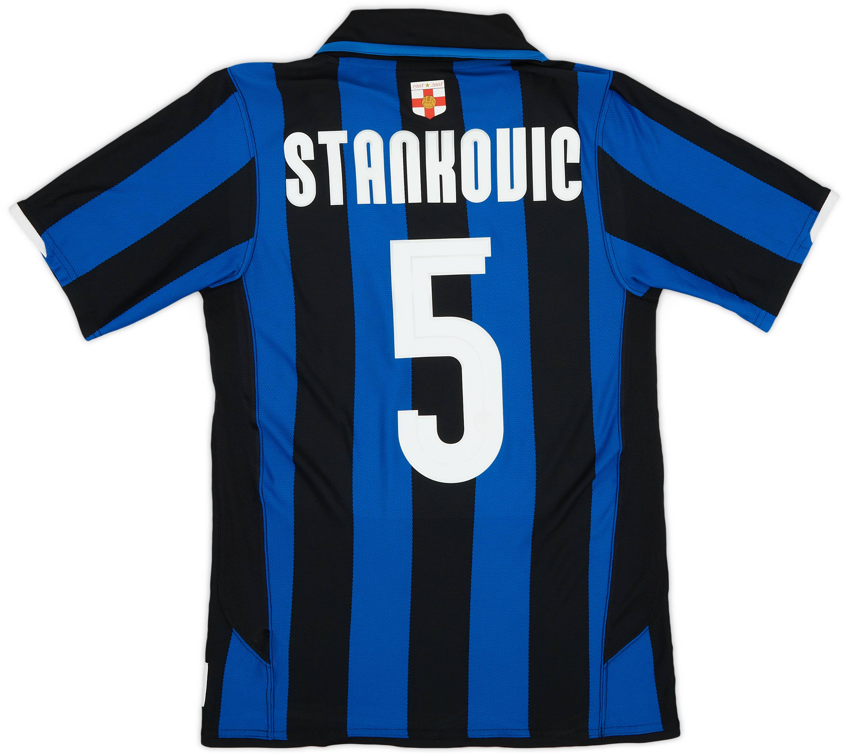 2007-08 Inter Milan Centenary Home Shirt Stankovic #5 - 9/10 - (S)