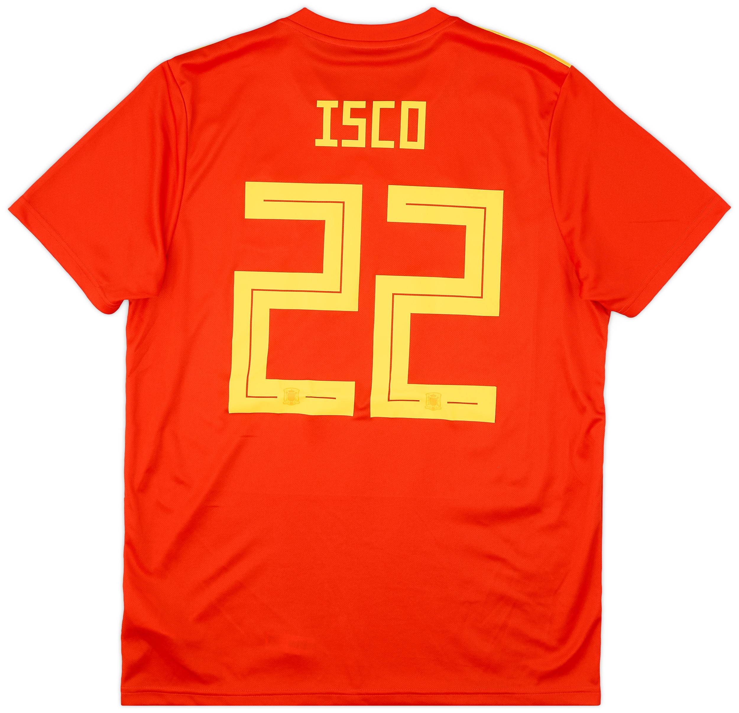 2018-19 Spain Home Shirt Isco #22 - 8/10 - (L)