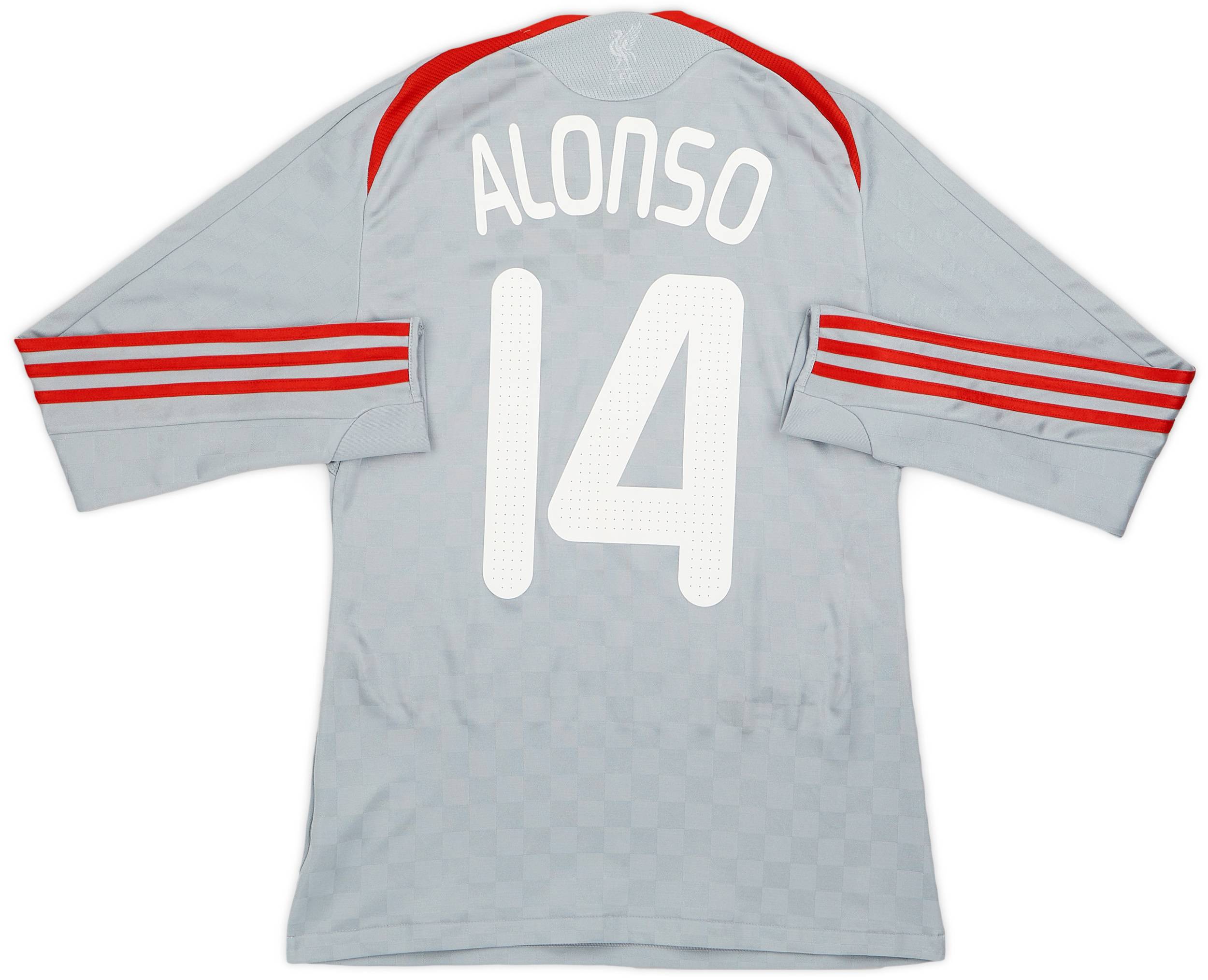 2008-09 Liverpool Away L/S Shirt Alonso #14 - 7/10 - (S)