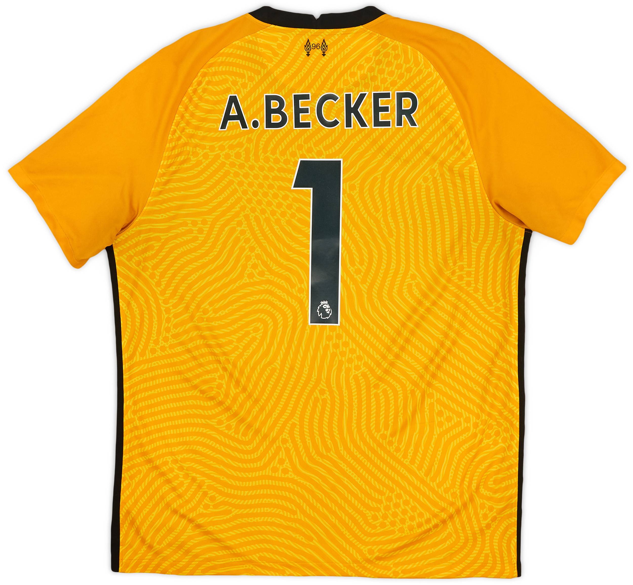 2020-21 Liverpool GK S/S Shirt A. Becker #1 - 8/10 - (XL)