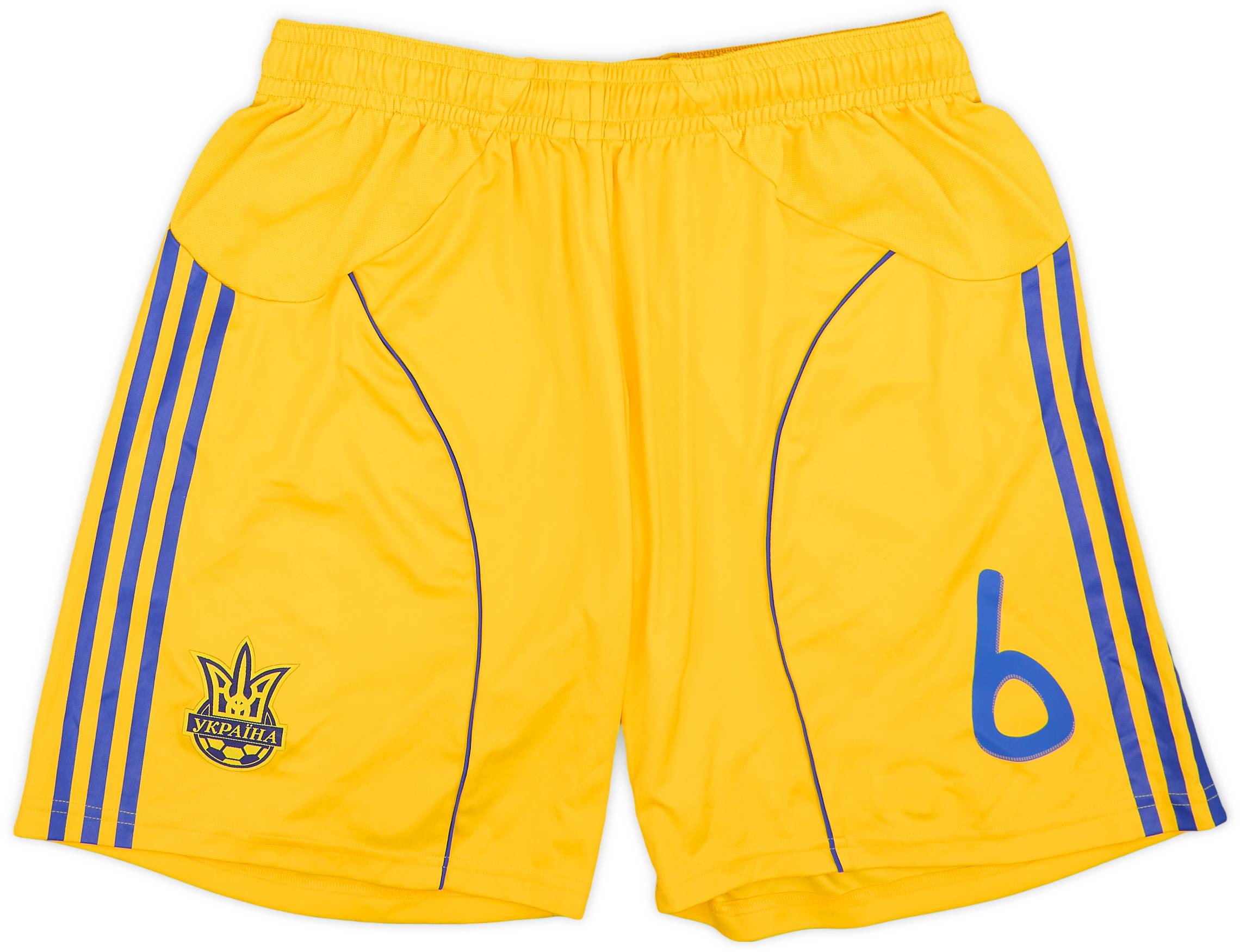 2010-12 Ukraine Player Issue Home Shorts #6 (Harmash) - 7/10 - (XL)