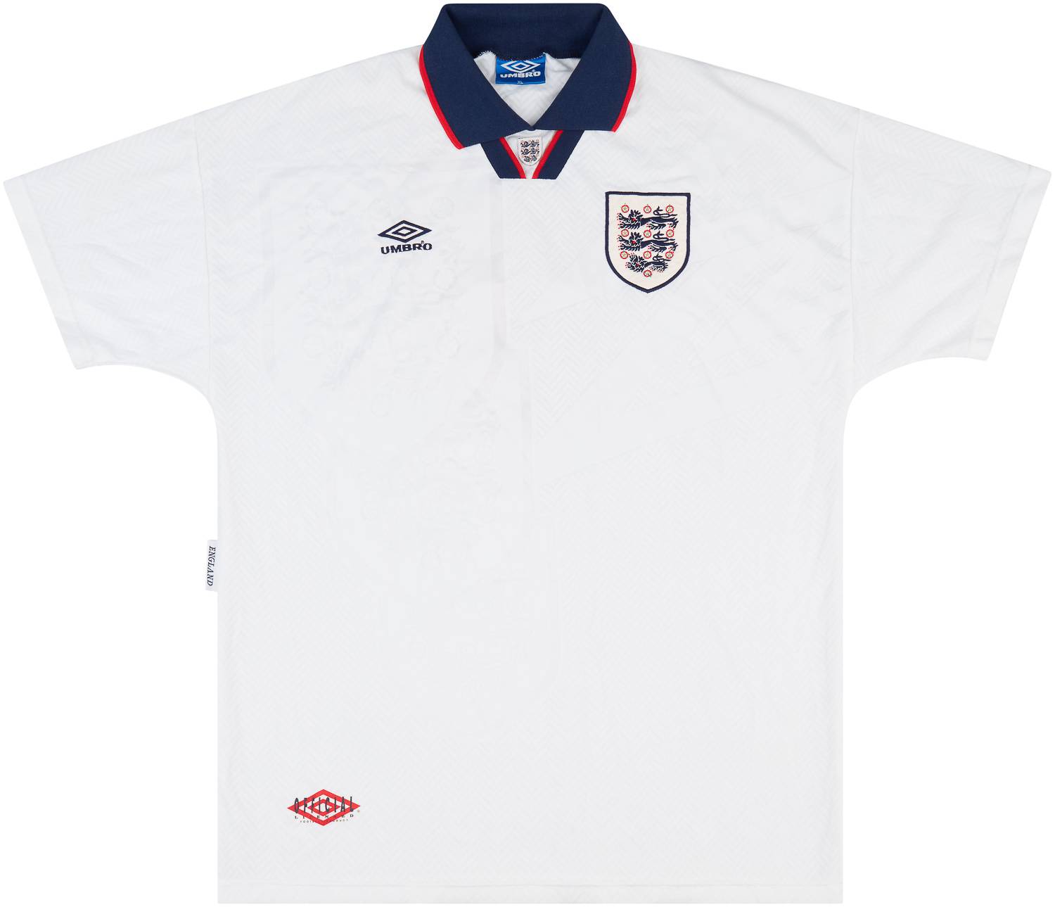 1994 England Match Issue Home Shirt #8 (Selley)