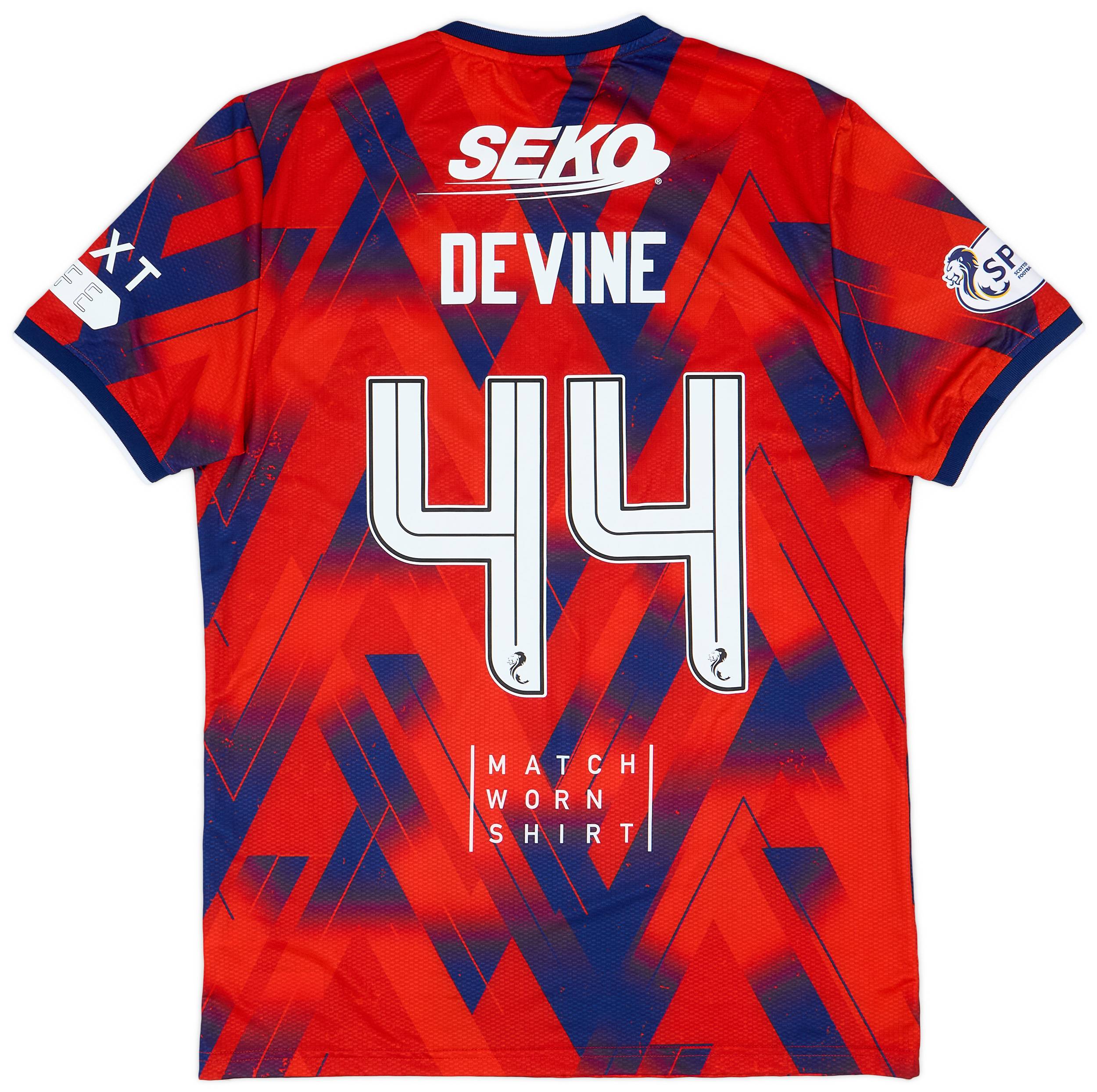 2023-24 Rangers Match Issue Fourth Shirt Devine #44