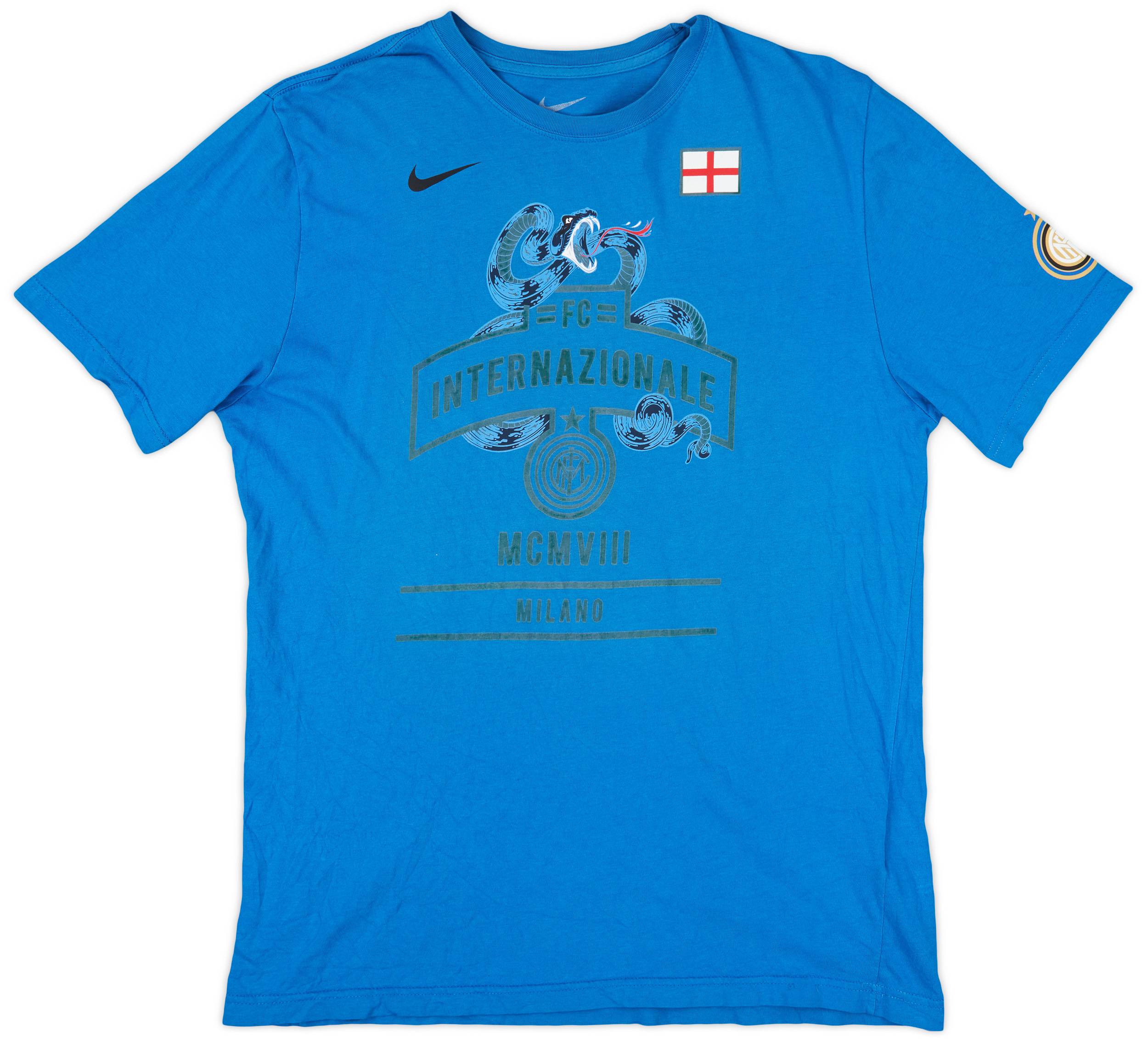 2011-12 Inter Milan Nike Graphic Tee - 8/10 - (L)