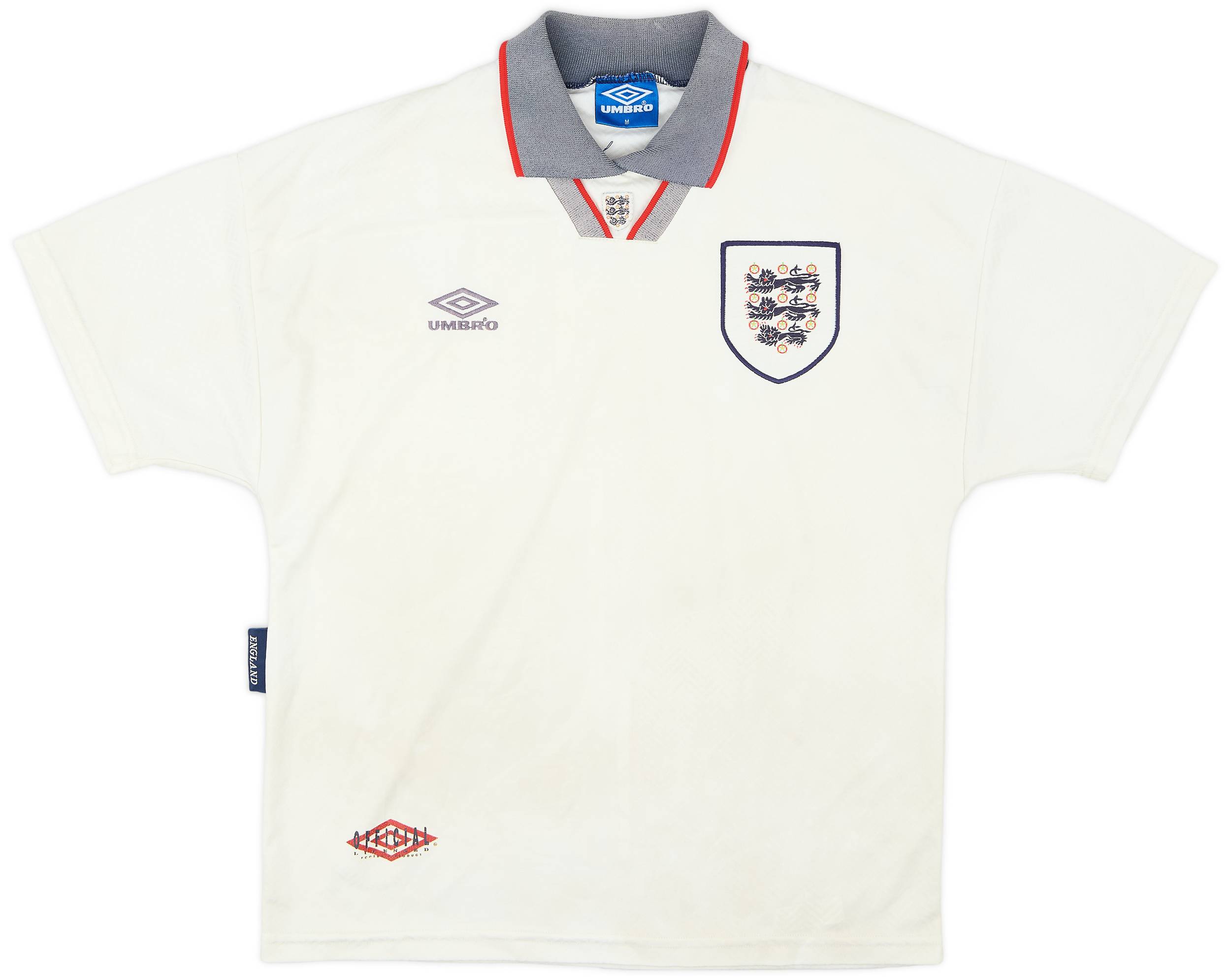 1993-95 England Home Shirt - 5/10 - (M)