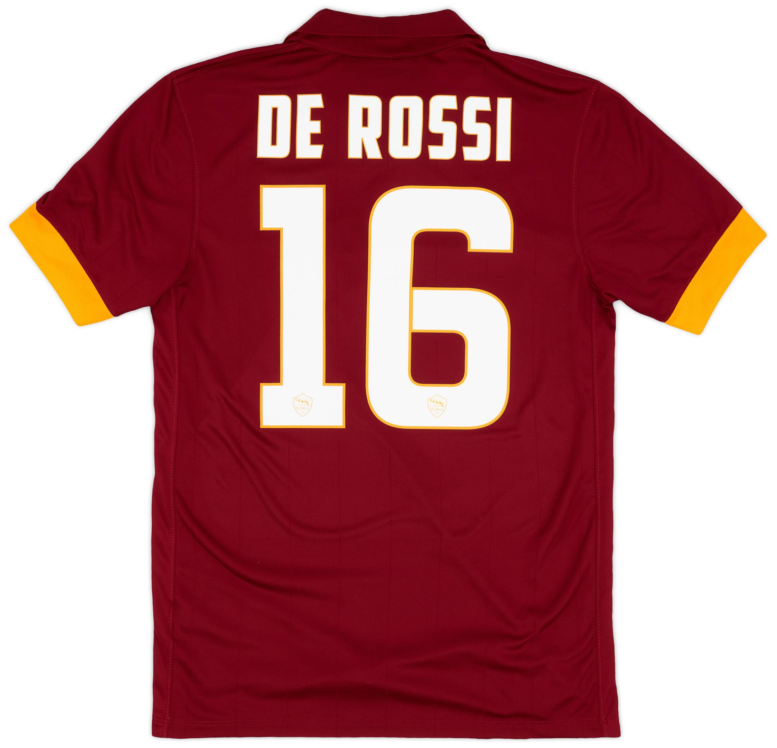 2014-15 Roma Home Shirt De Rossi #16 - 8/10 - (S)