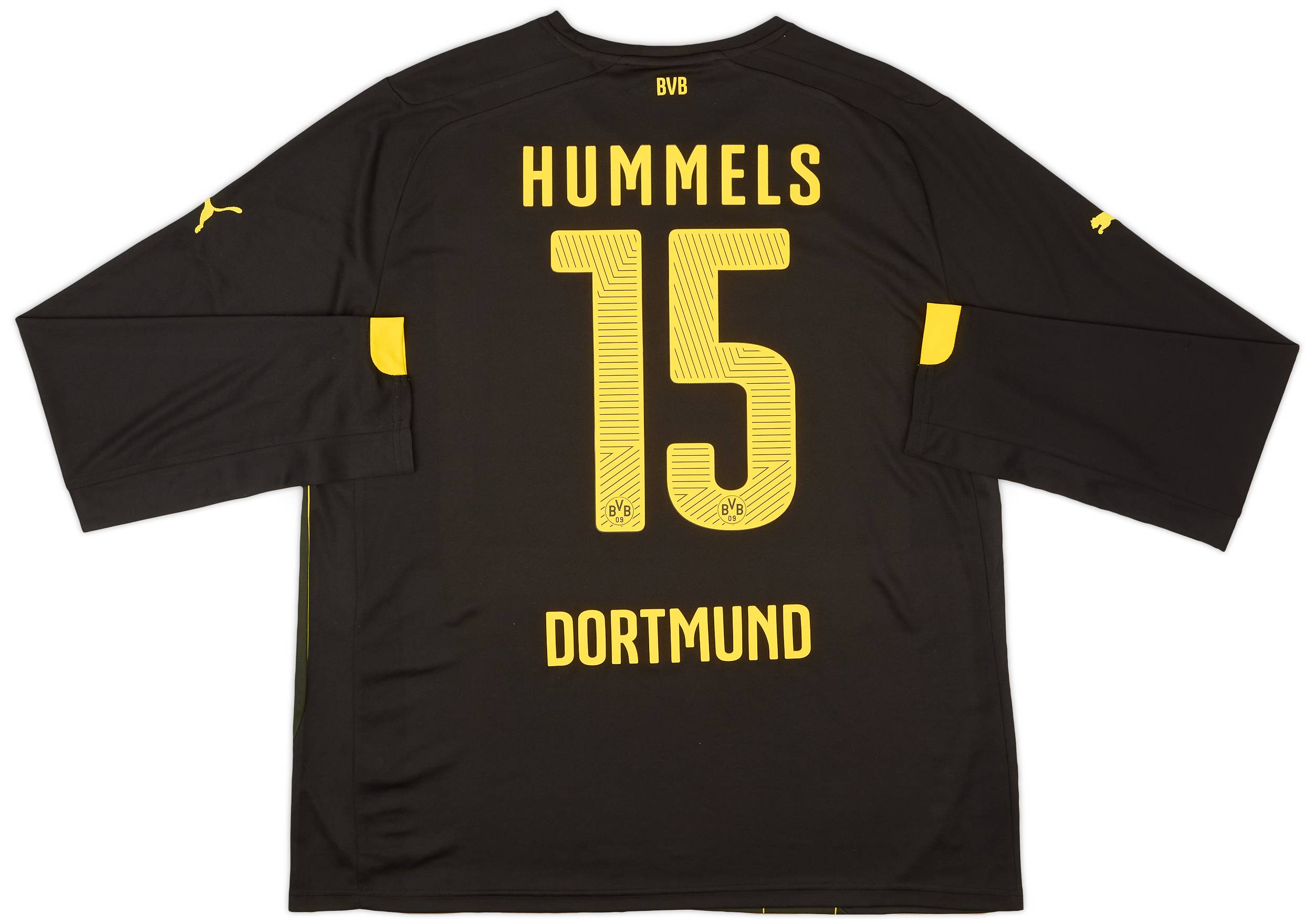 2014-16 Borussia Dortmund Away L/S Shirt Hummels #15 - 9/10 - (XL)