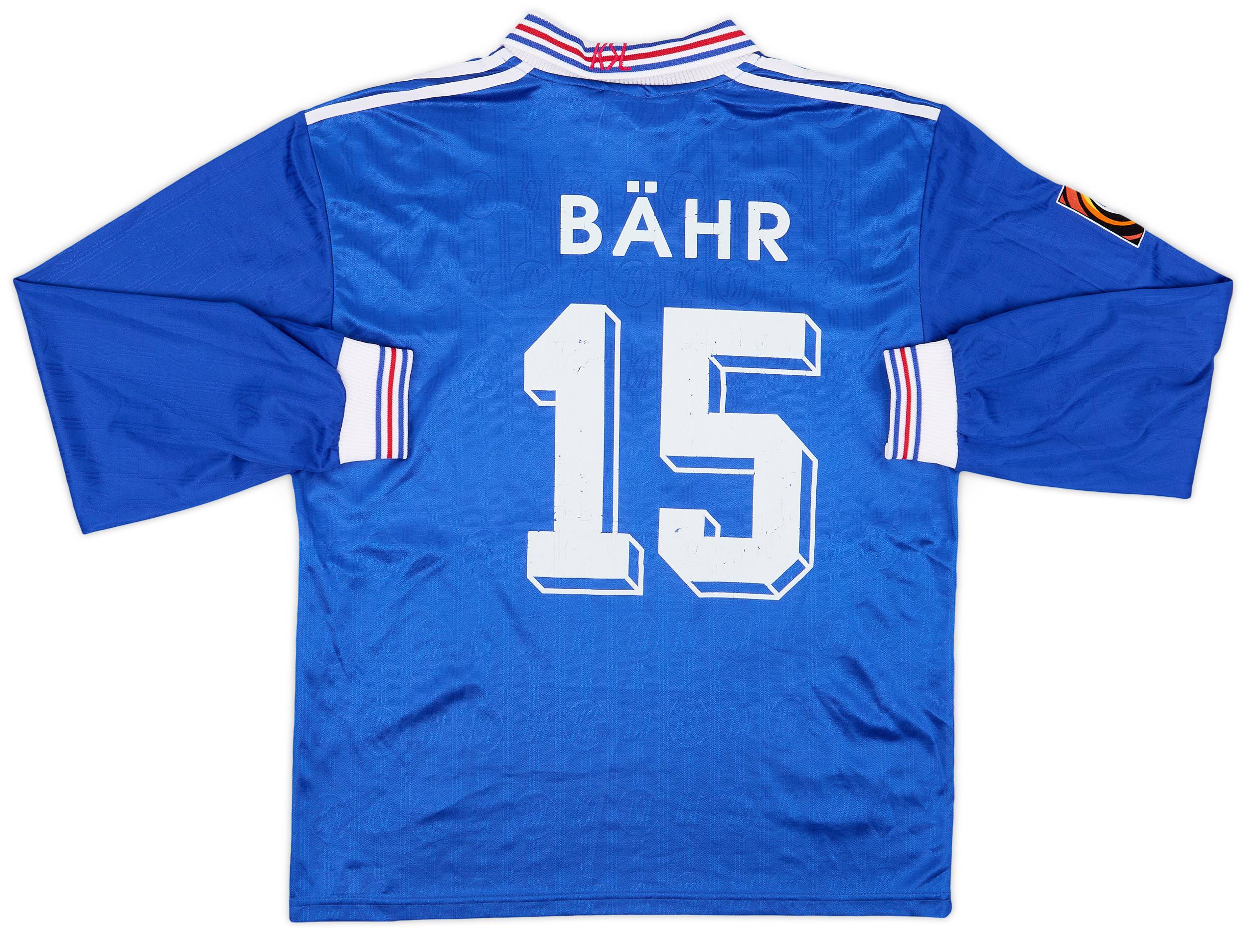 1997-98 Karlsruher Match Issue Away L/S Shirt Bahr #15