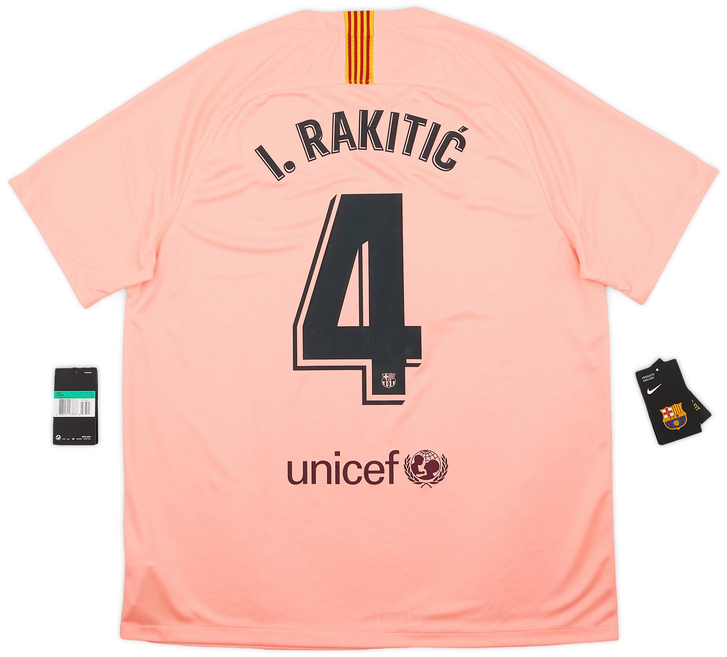 2018-19 Barcelona Third Shirt I. Rakitic #4 (XL)