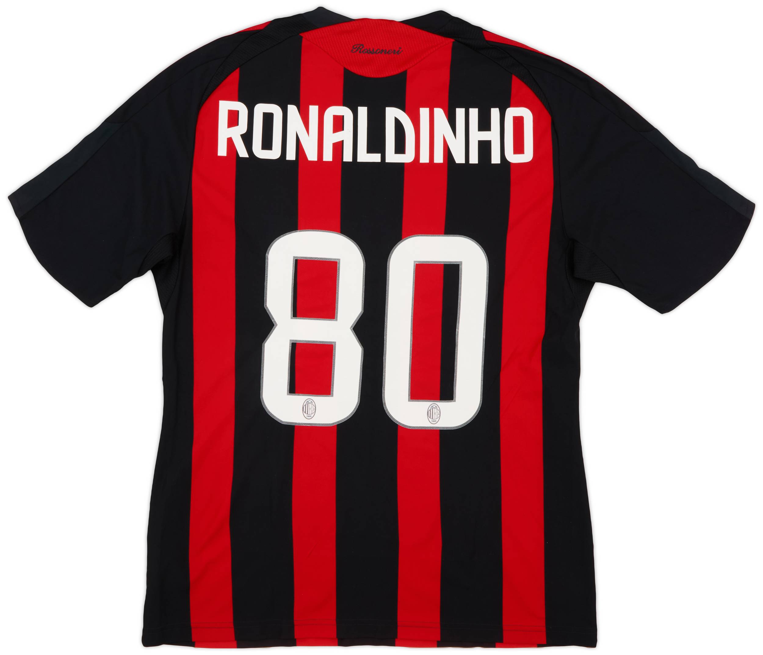2008-09 AC Milan Home Shirt Ronaldinho #80 - 6/10 - (M)