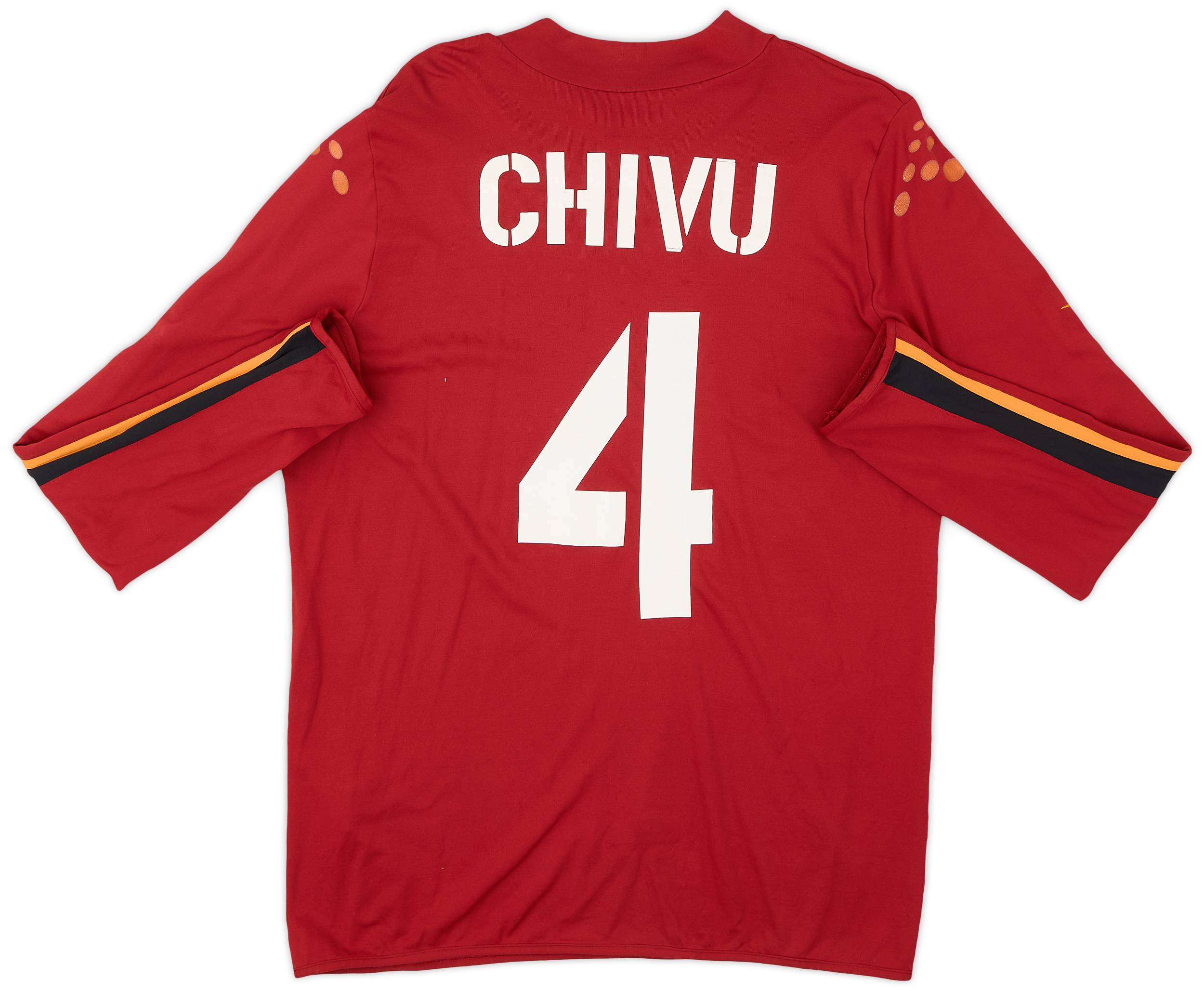 2003-04 Roma Home L/S Shirt Chivu #4 - 5/10 - (L)