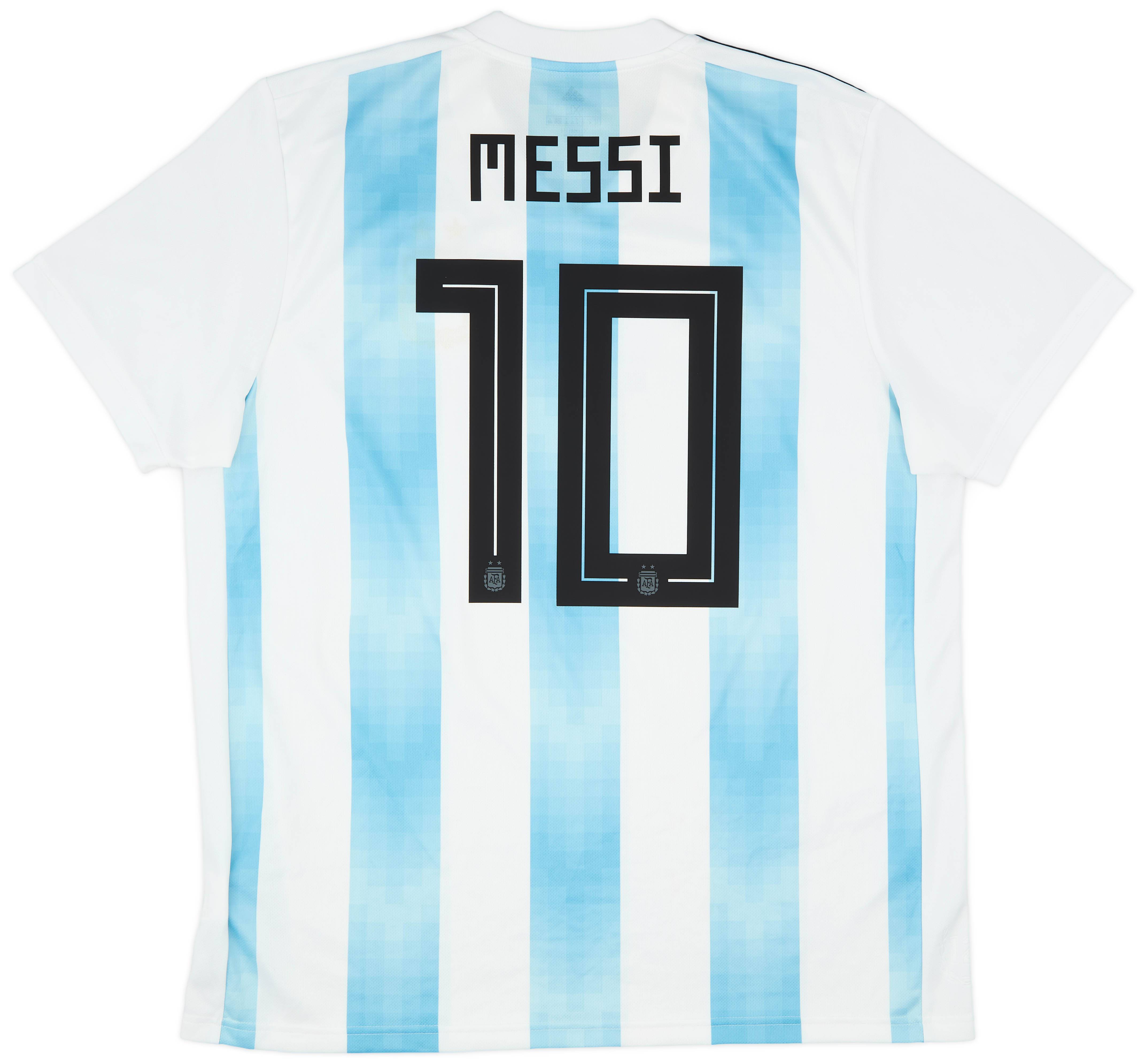 2018-19 Argentina Home Shirt Messi #10 - 6/10 - (XL)