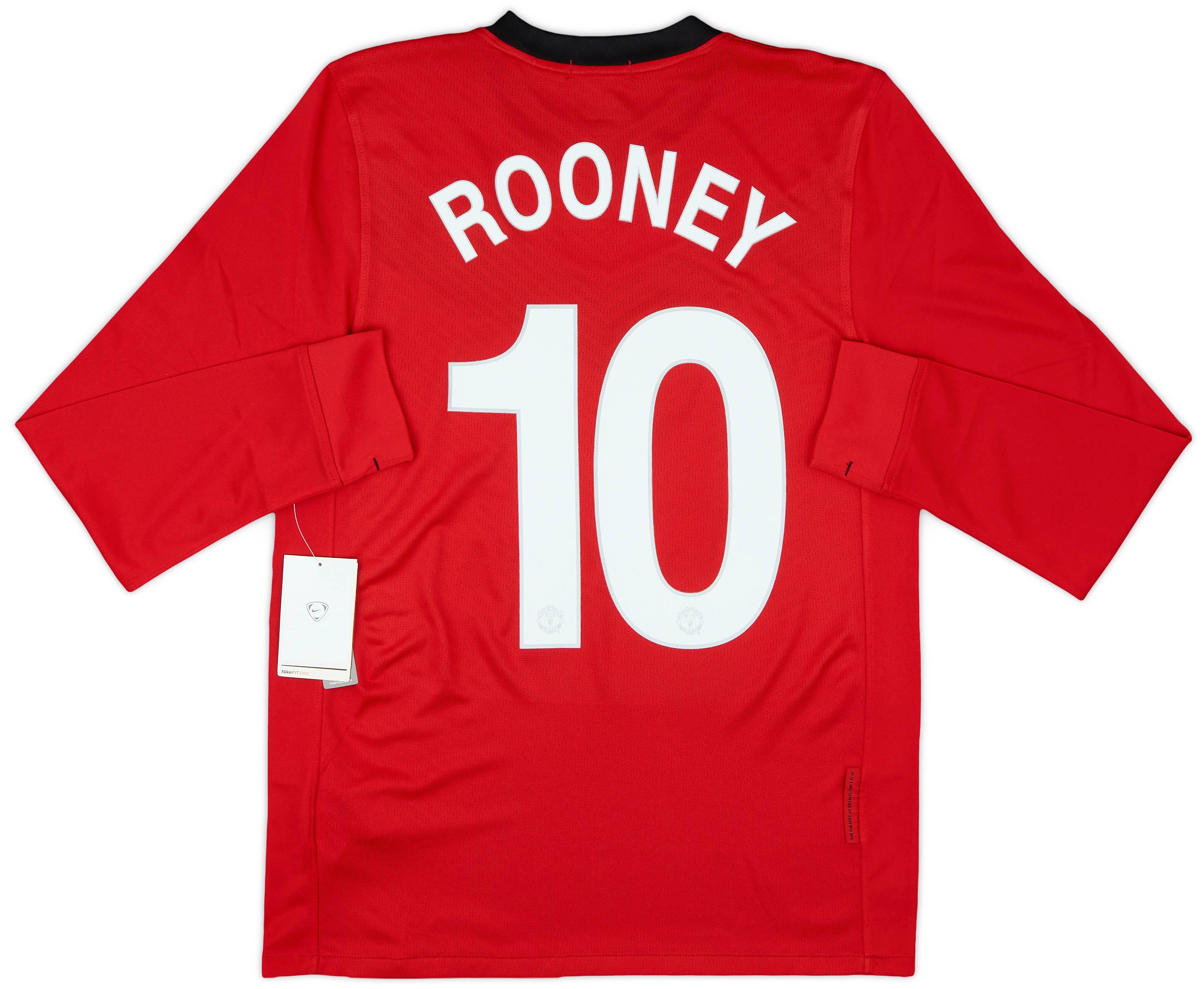 2009-10 Manchester United Home L/S Shirt Rooney #10 (S)