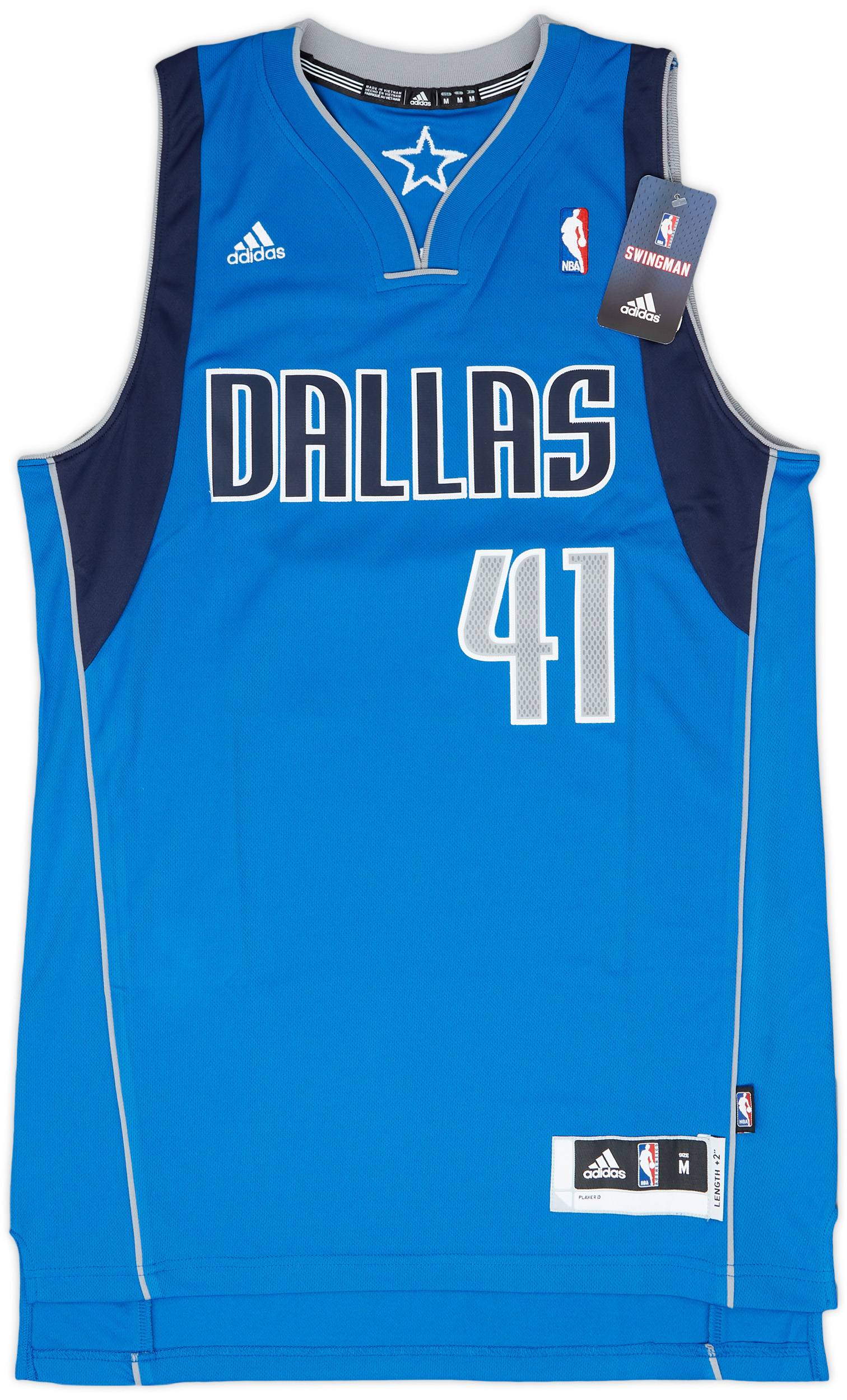 2010-14 Dallas Mavericks Nowitzki #41 adidas Swingman Away Jersey (M)