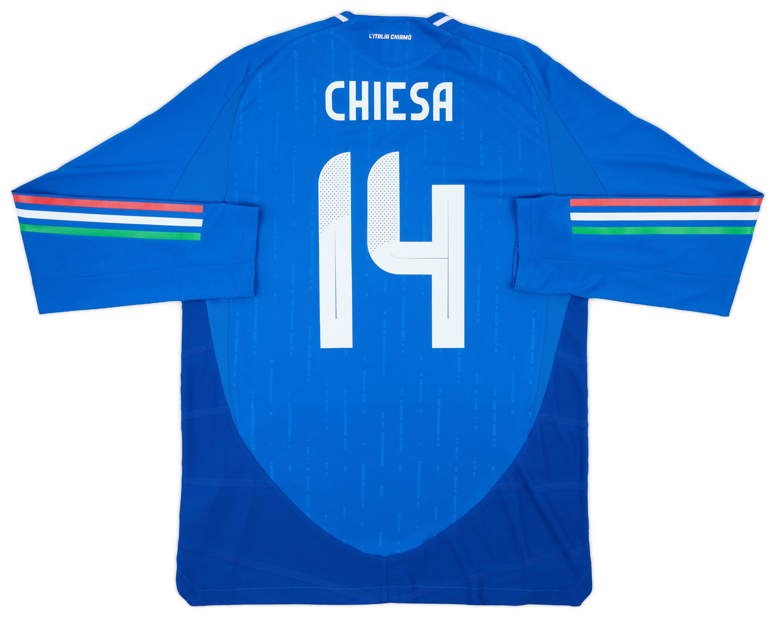 2024-25 Italy Authentic Home L/S Shirt Chiesa #14