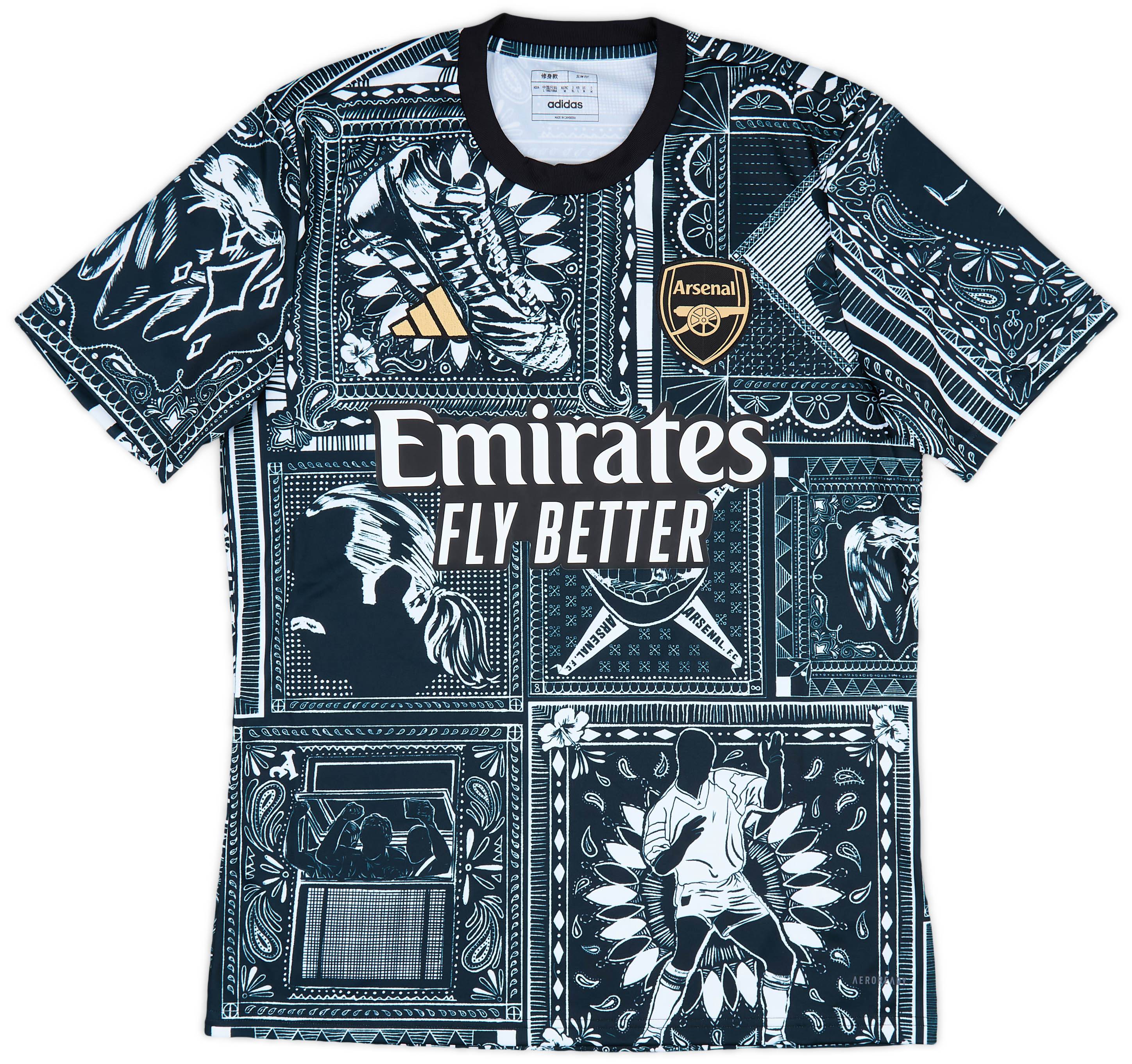 2023-24 Arsenal adidas x Ian Wright Pre-Match Shirt (M)