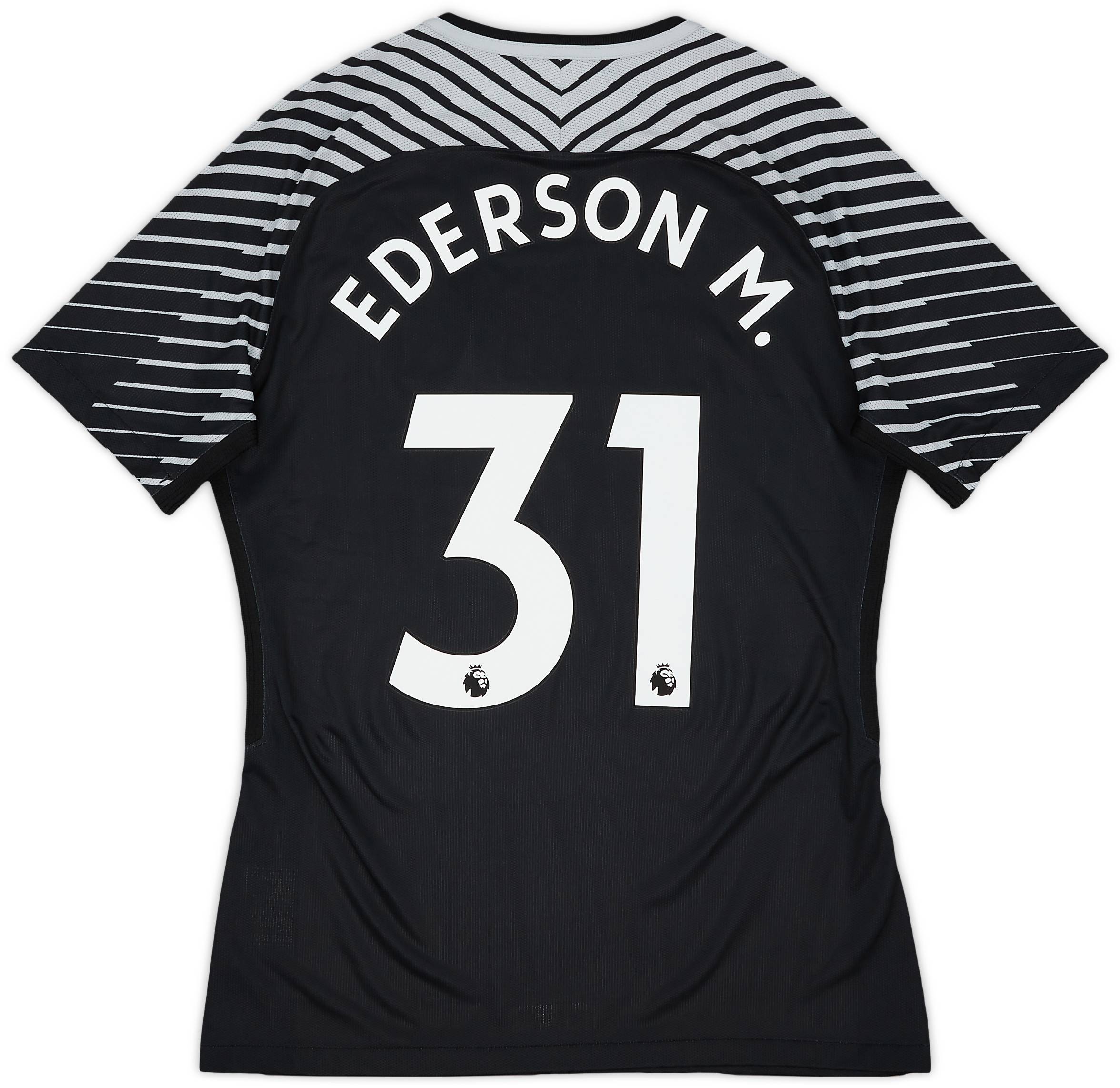 2017-18 Manchester City Player Issue GK Shirt Ederson.M. #31 - 8/10 - (L)