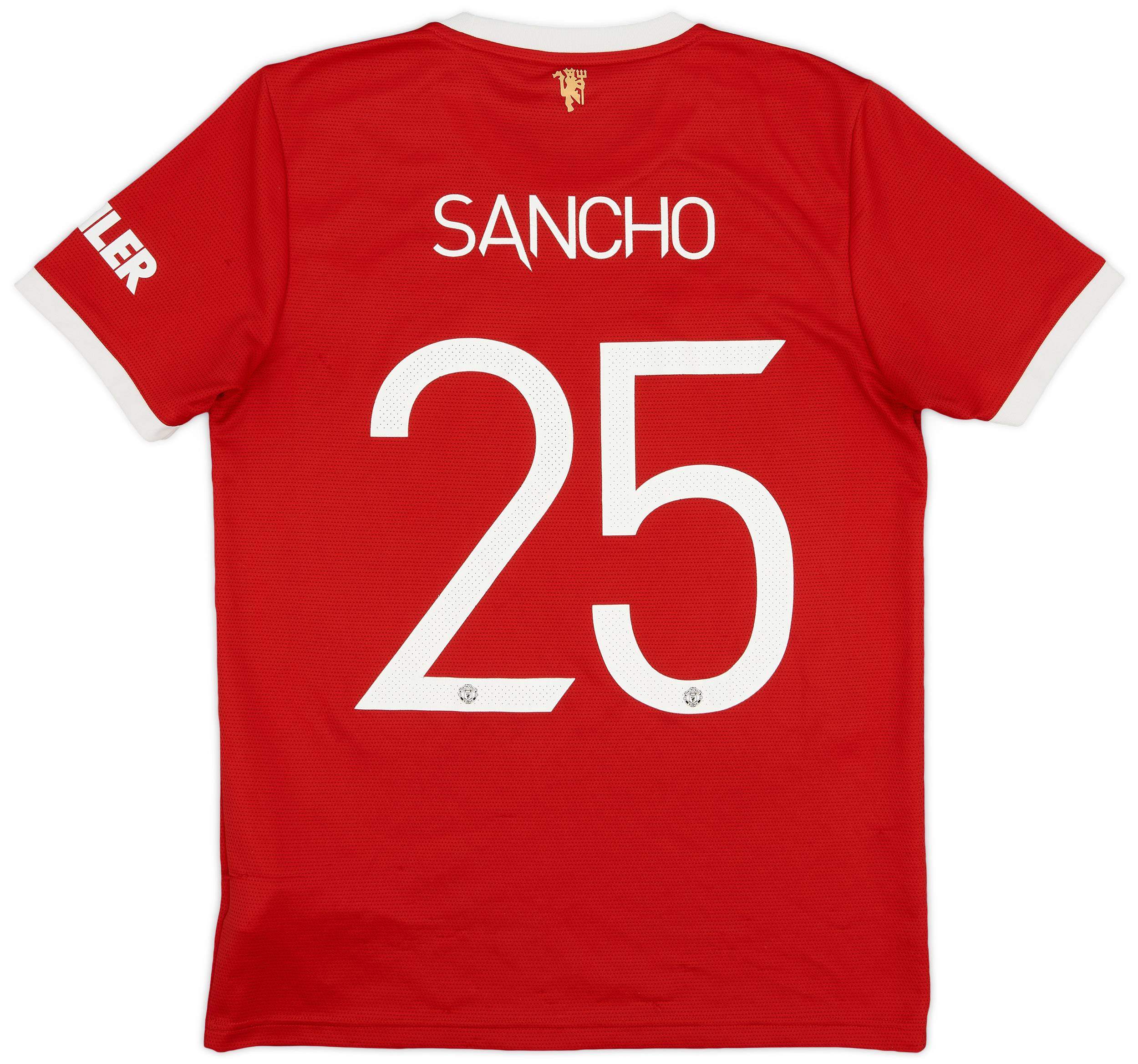 2021-22 Manchester United Home Shirt Sancho #25 - 7/10 - (M)