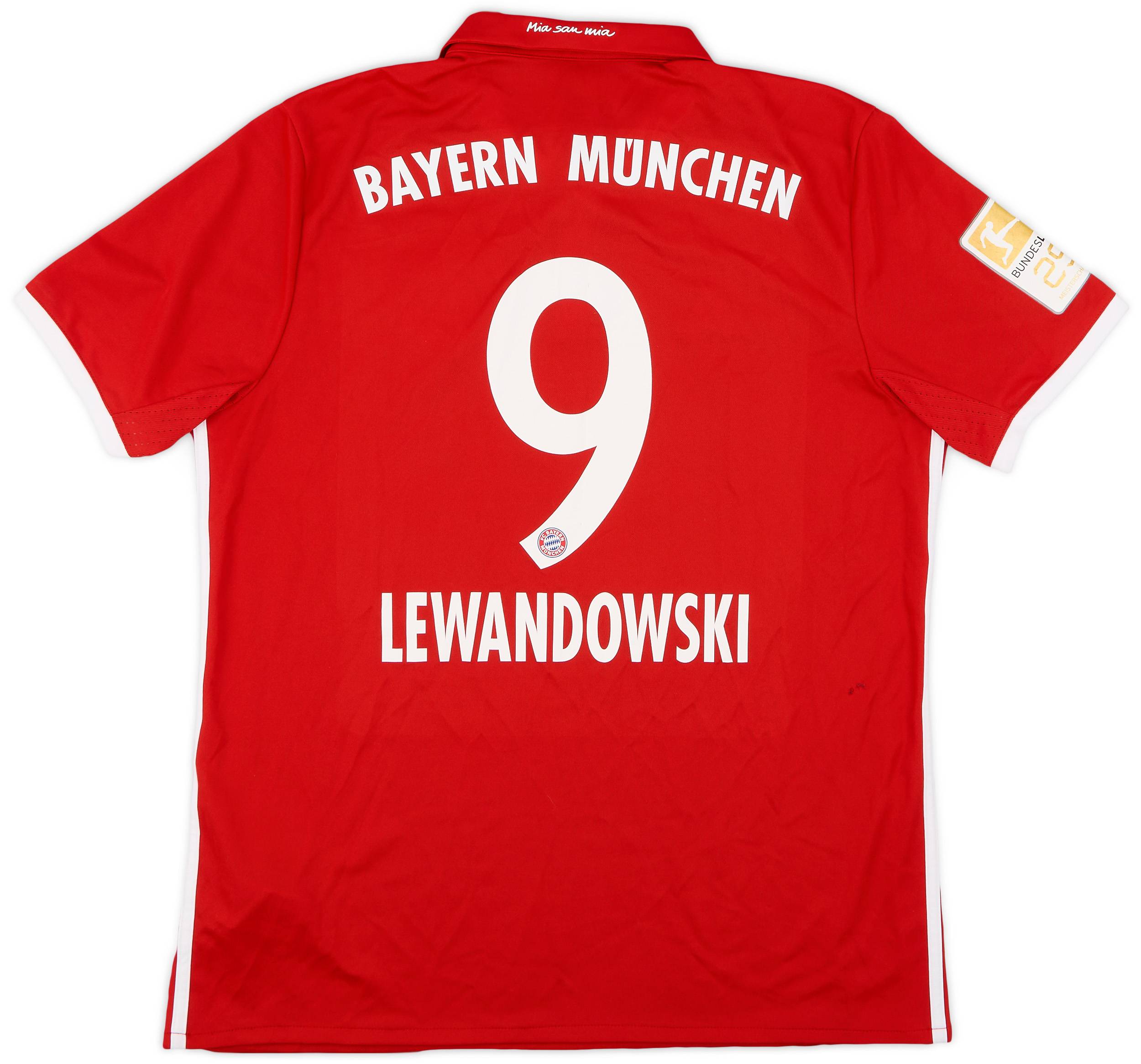 2016-17 Bayern Munich Home Shirt Lewandowski #9 - 9/10 - (L)
