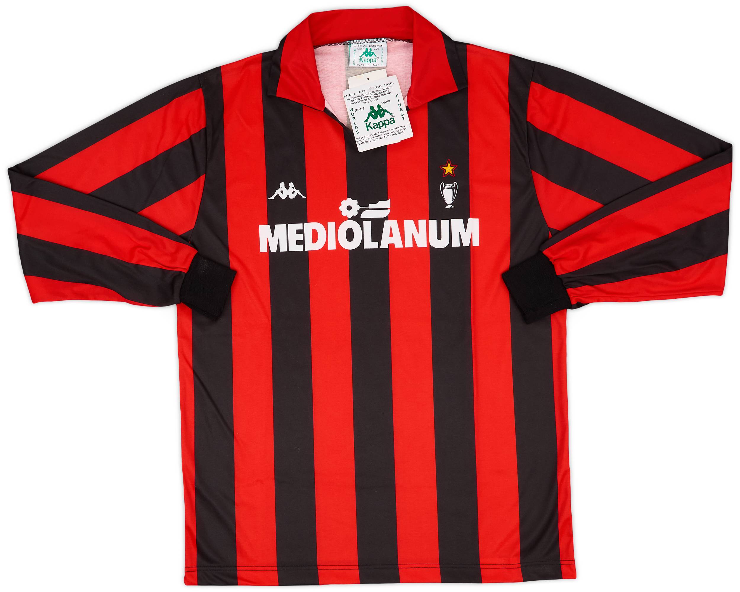 1989-90 AC Milan Basic Home L/S Shirt (L)