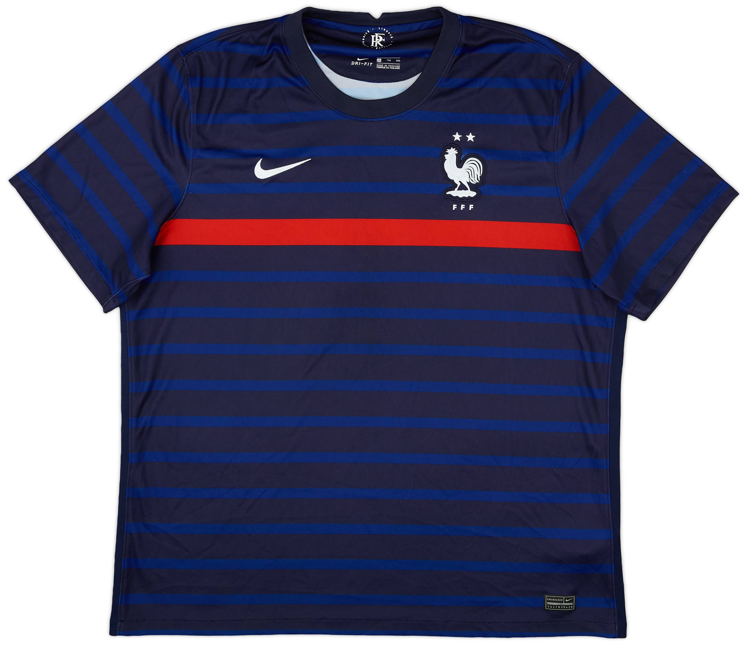 2020-21 France Home Shirt - 9/10 - (XXL)
