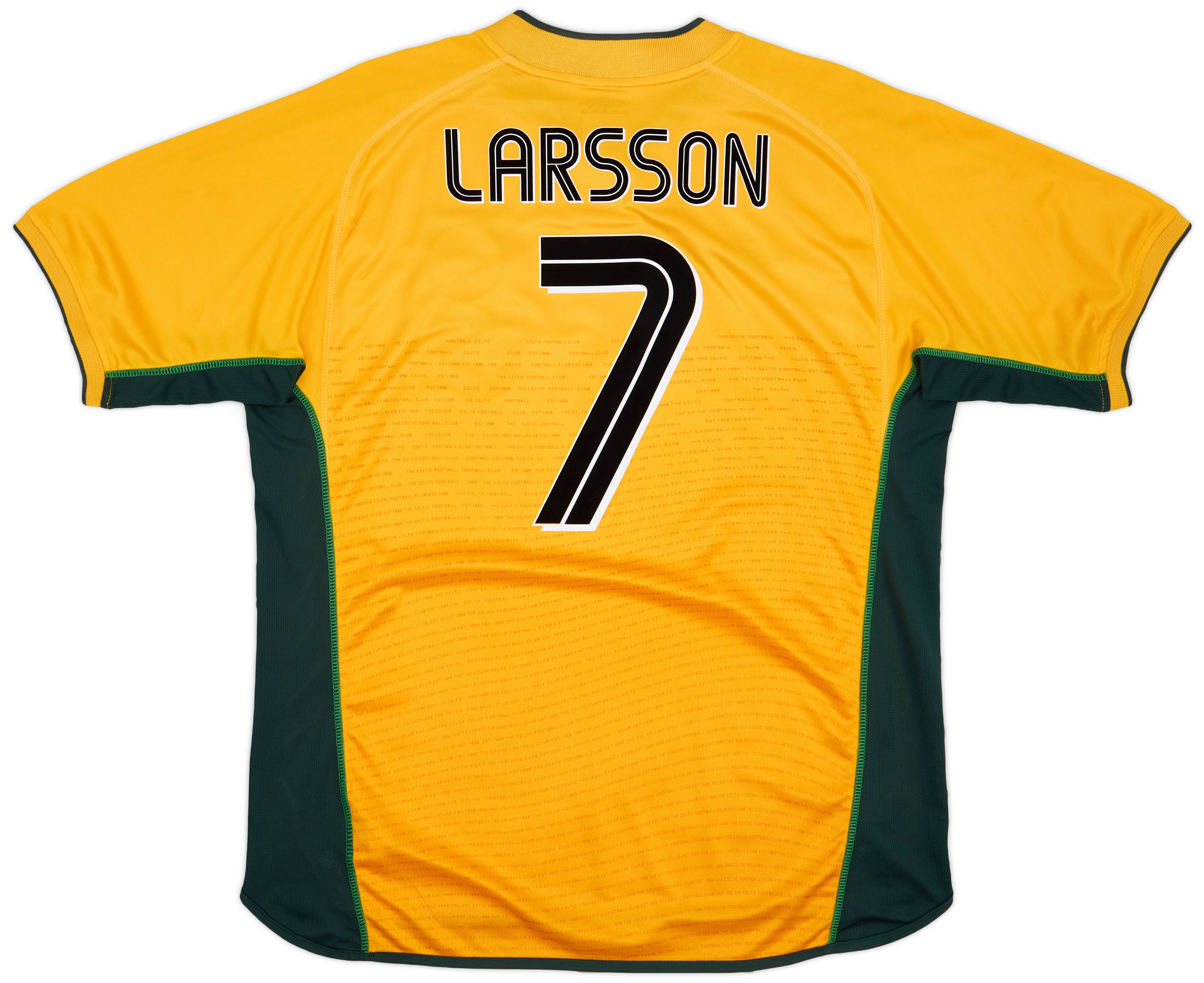 2002-03 Celtic 'UEFA Cup Final' Away Shirt Larsson #7 - 7/10 - (XL)