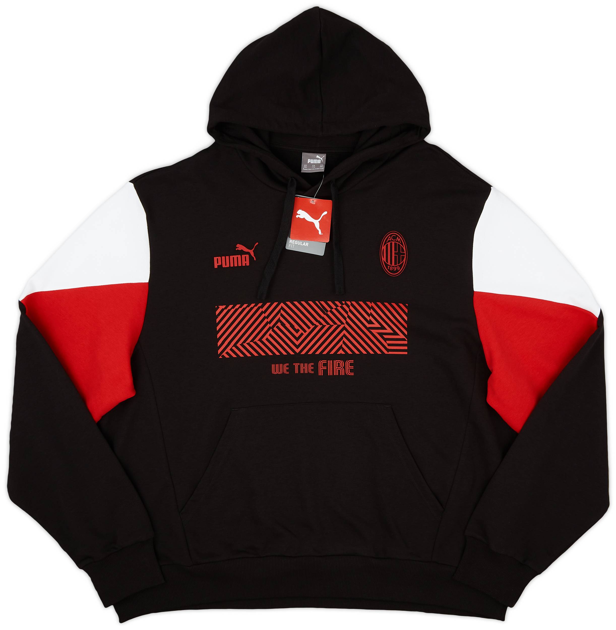 2021-22 AC Milan Puma FtblCulture Hooded Sweat Top - (XXL)