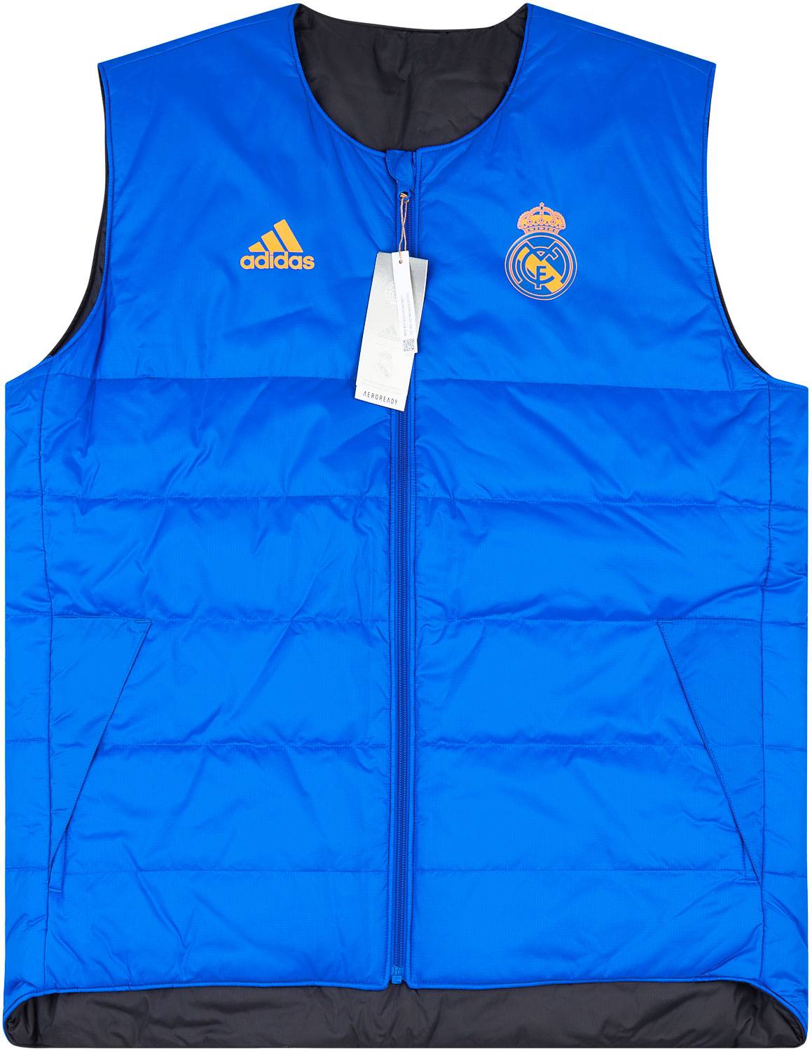 2021-22 Real Madrid adidas Reversible Padded Vest/Gilet