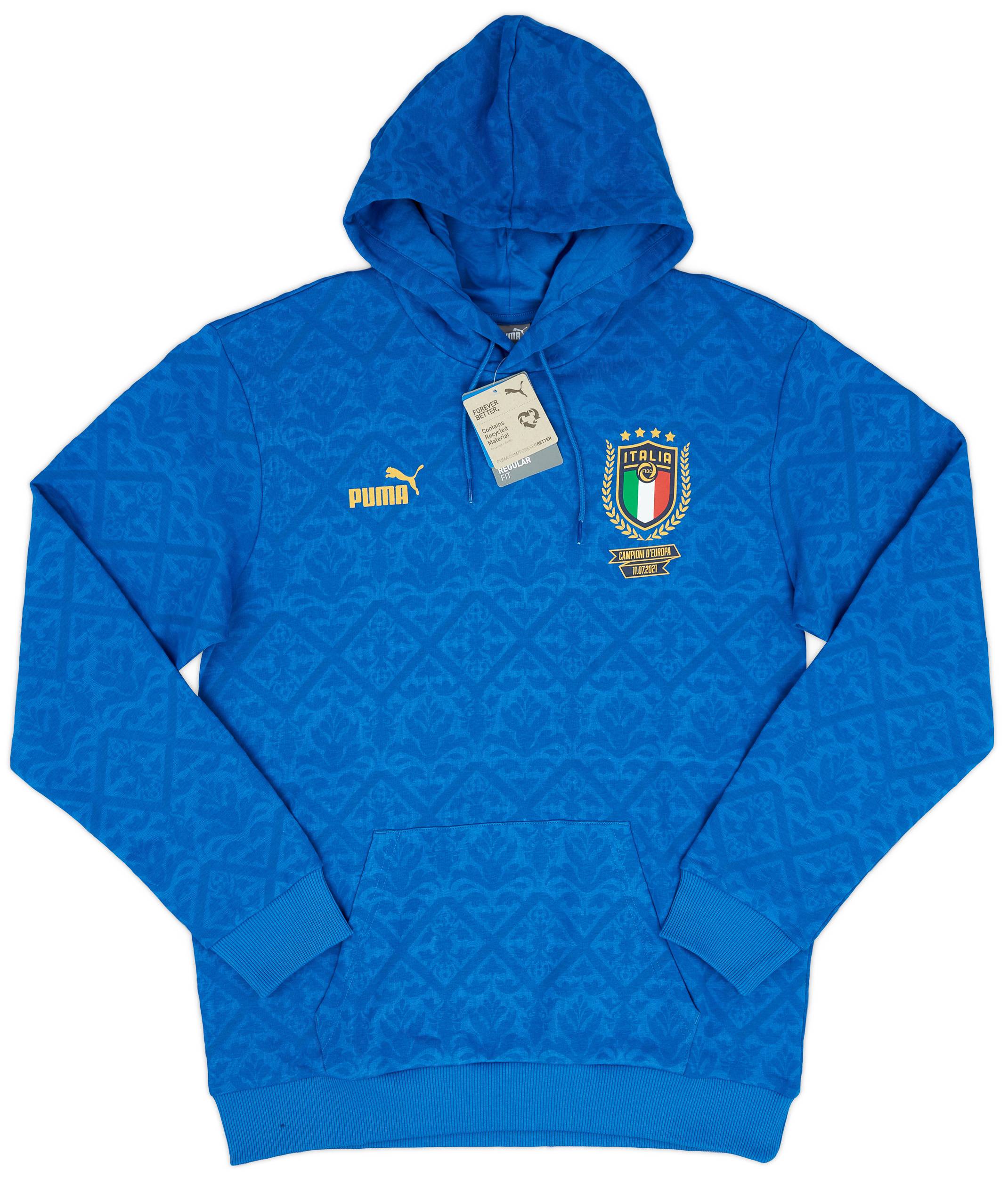 2021 Italy Puma Champions of Europe Hooded Sweat Top