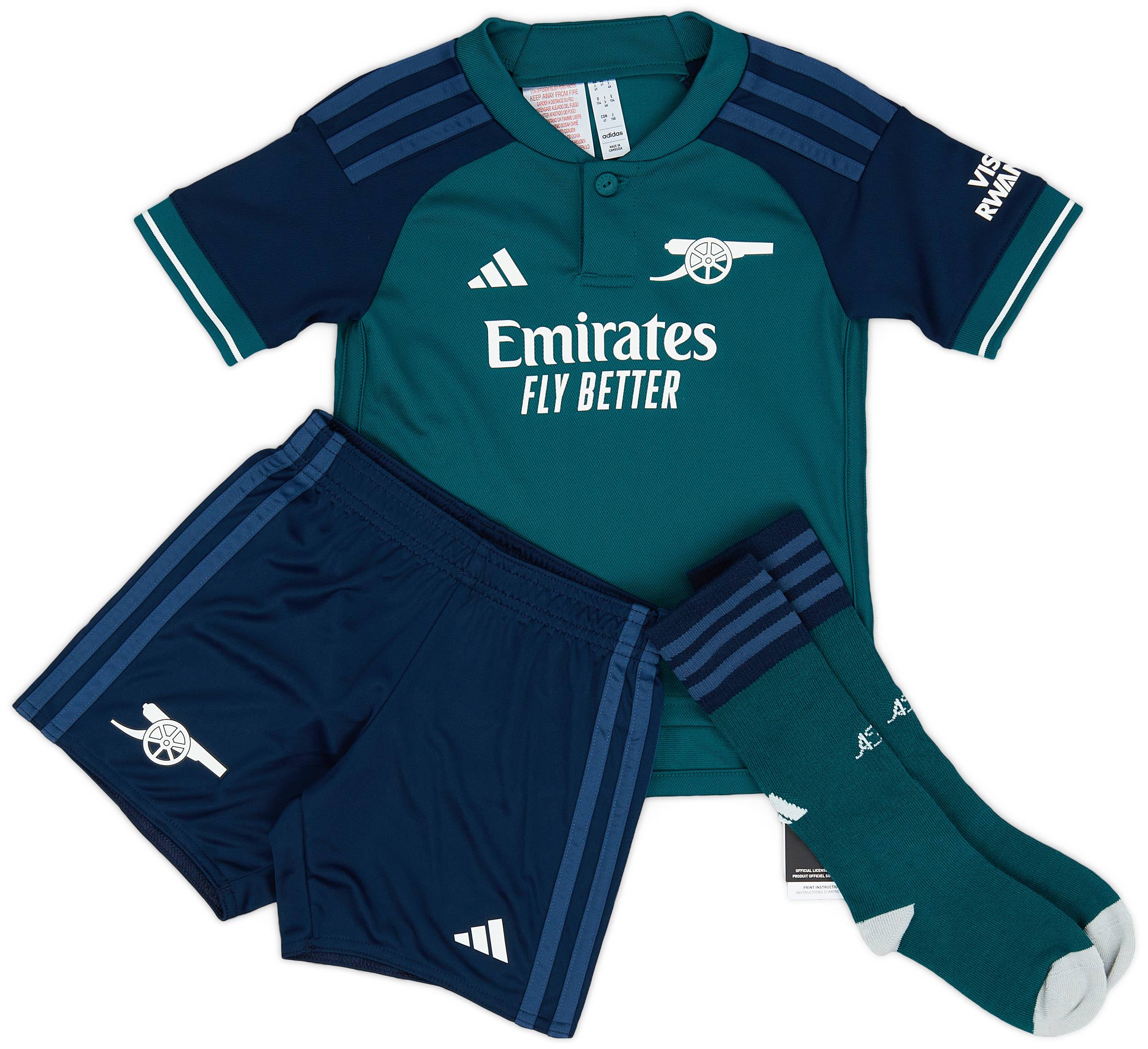 2023-24 Arsenal Third Full Kit Little Kids
