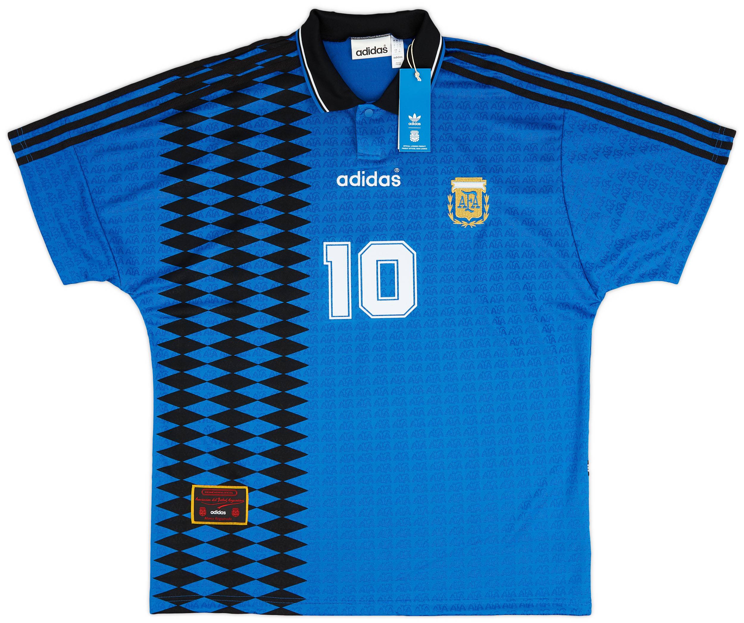 1994 Argentina adidas Originals Reissue Away Shirt #10 (Maradona)