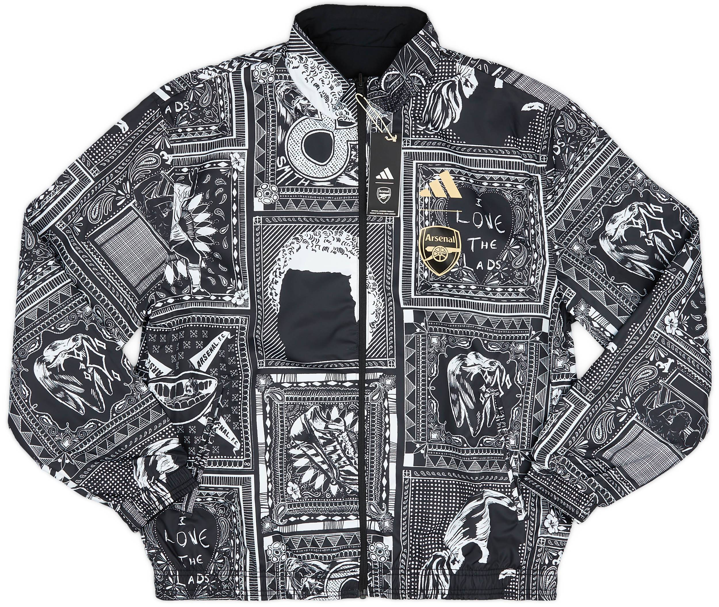 2023-24 Arsenal adidas x Ian Wright Pre-Match Anthem Reversible Jacket