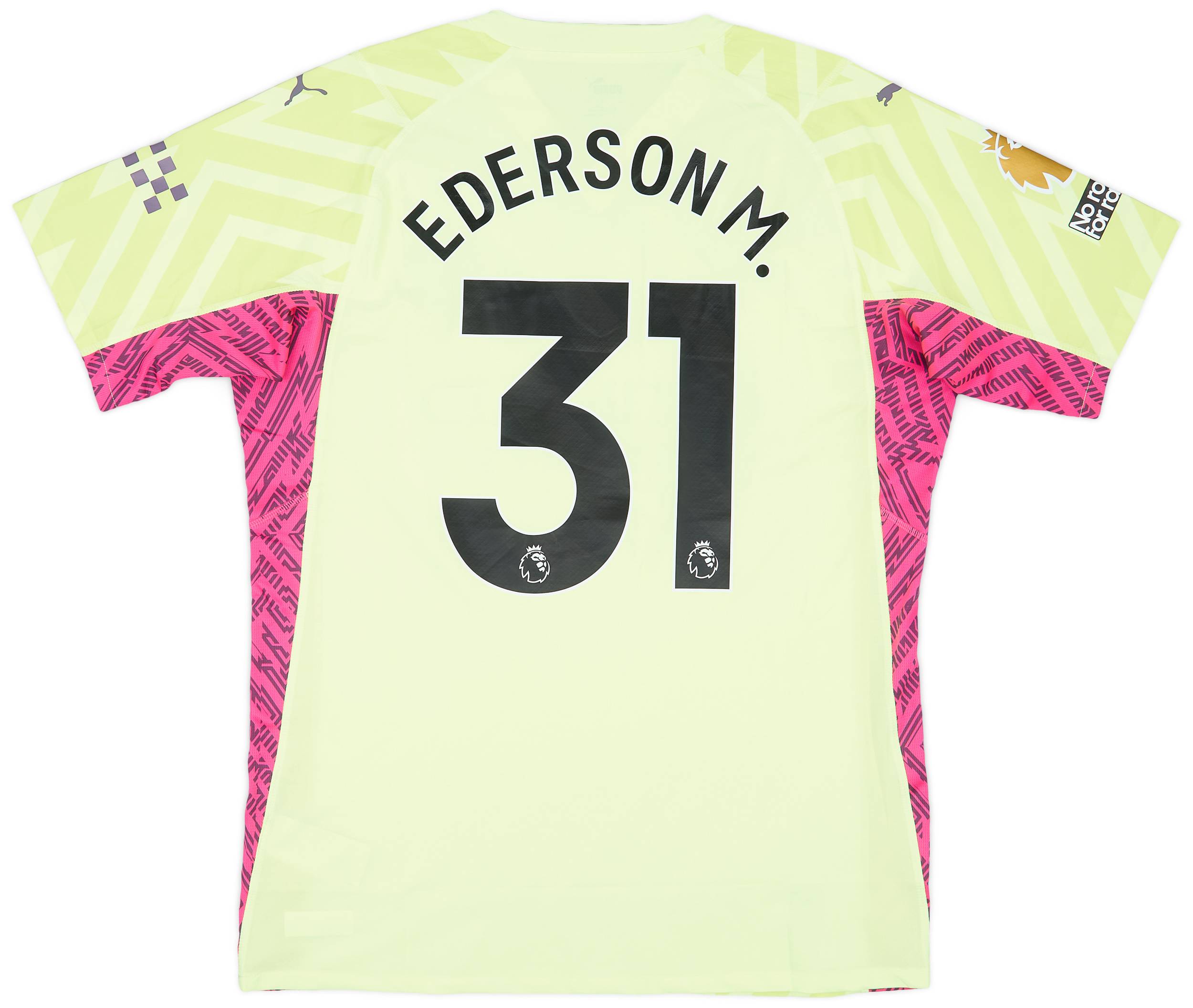 2023-24 Manchester City Match Issue GK Shirt Ederson M. #31