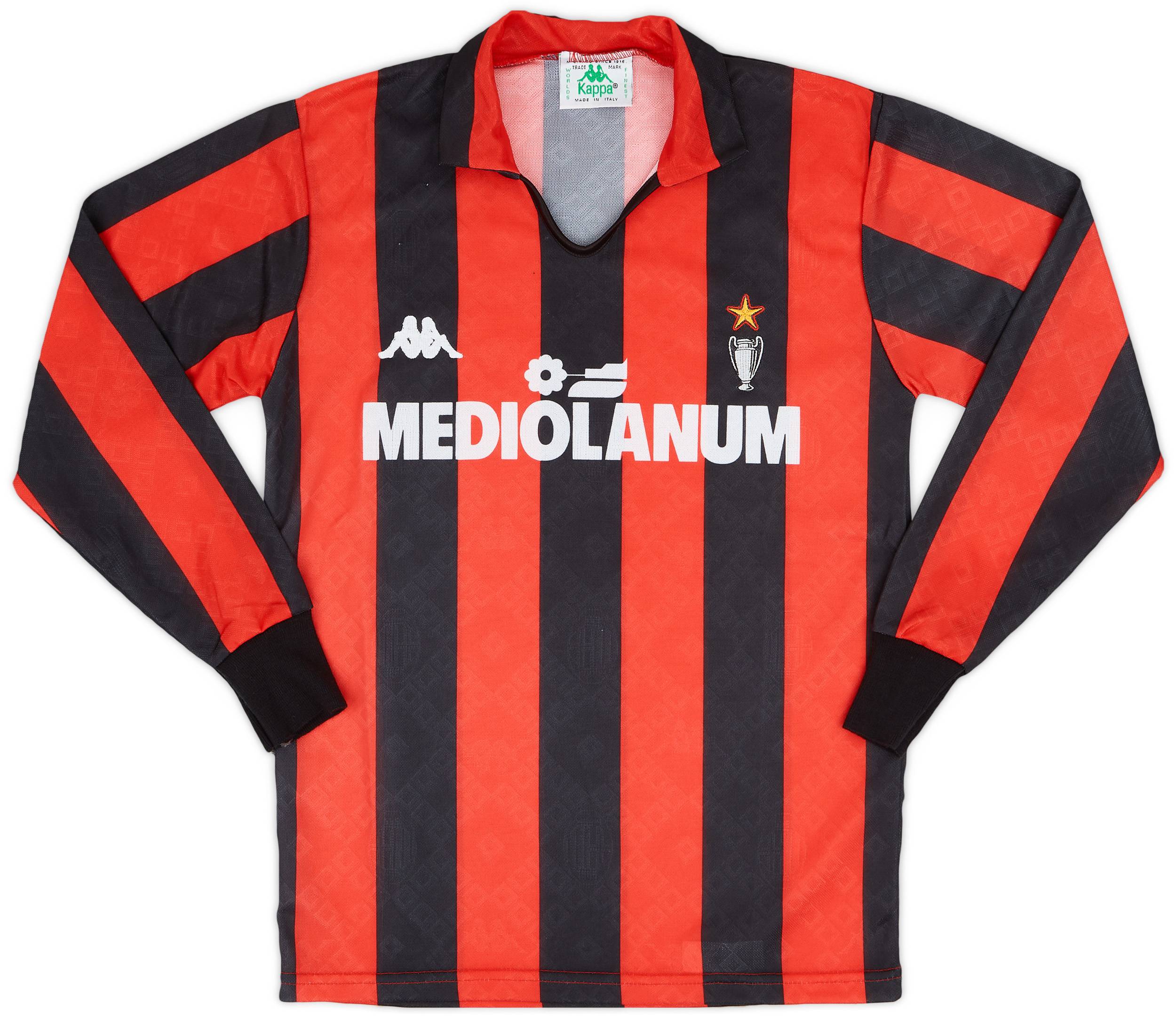 1988-89 AC Milan Home L/S Shirt - 9/10 - (S)