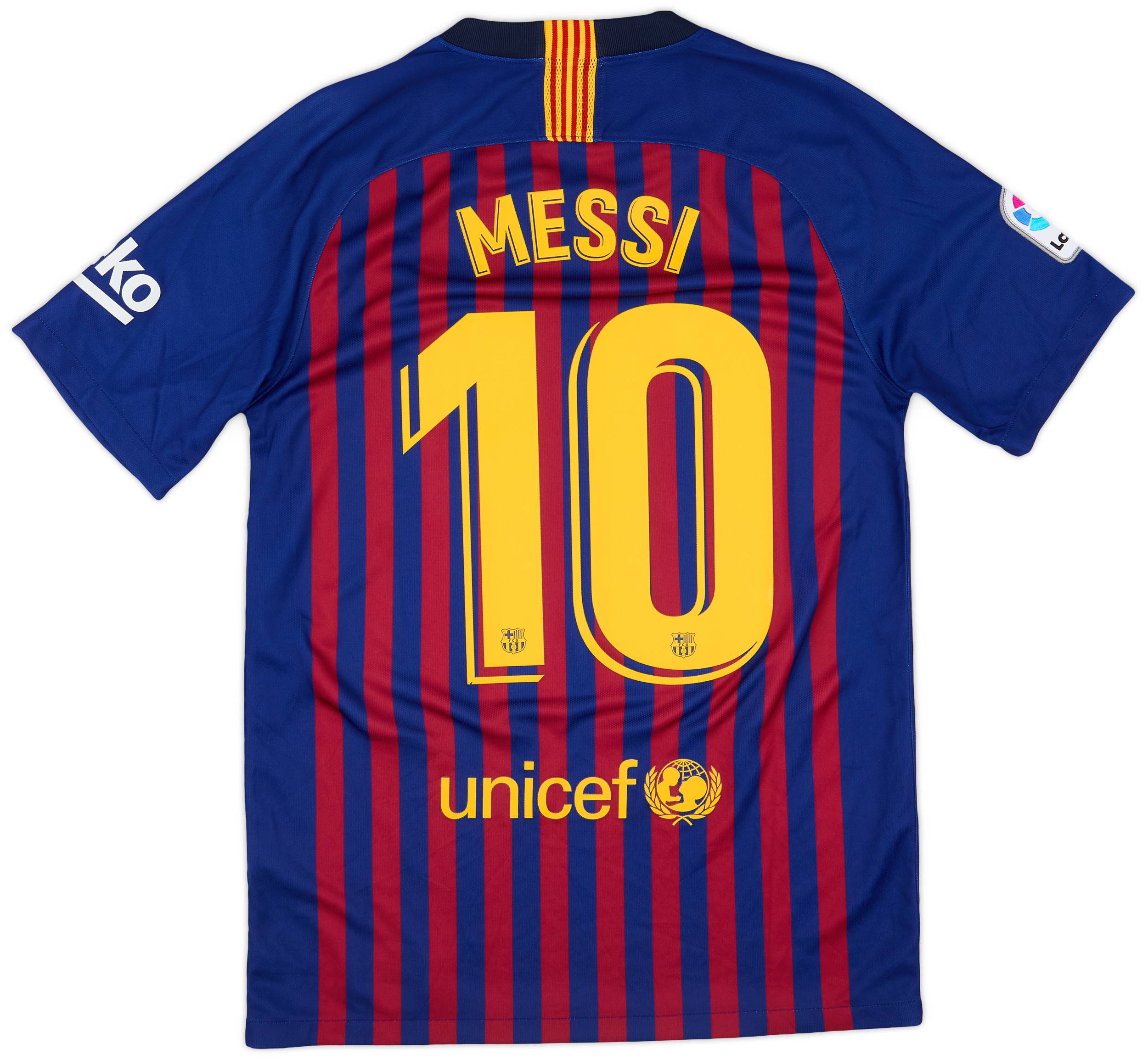2018-19 Barcelona Home Shirt Messi #10 - 9/10 - (S)