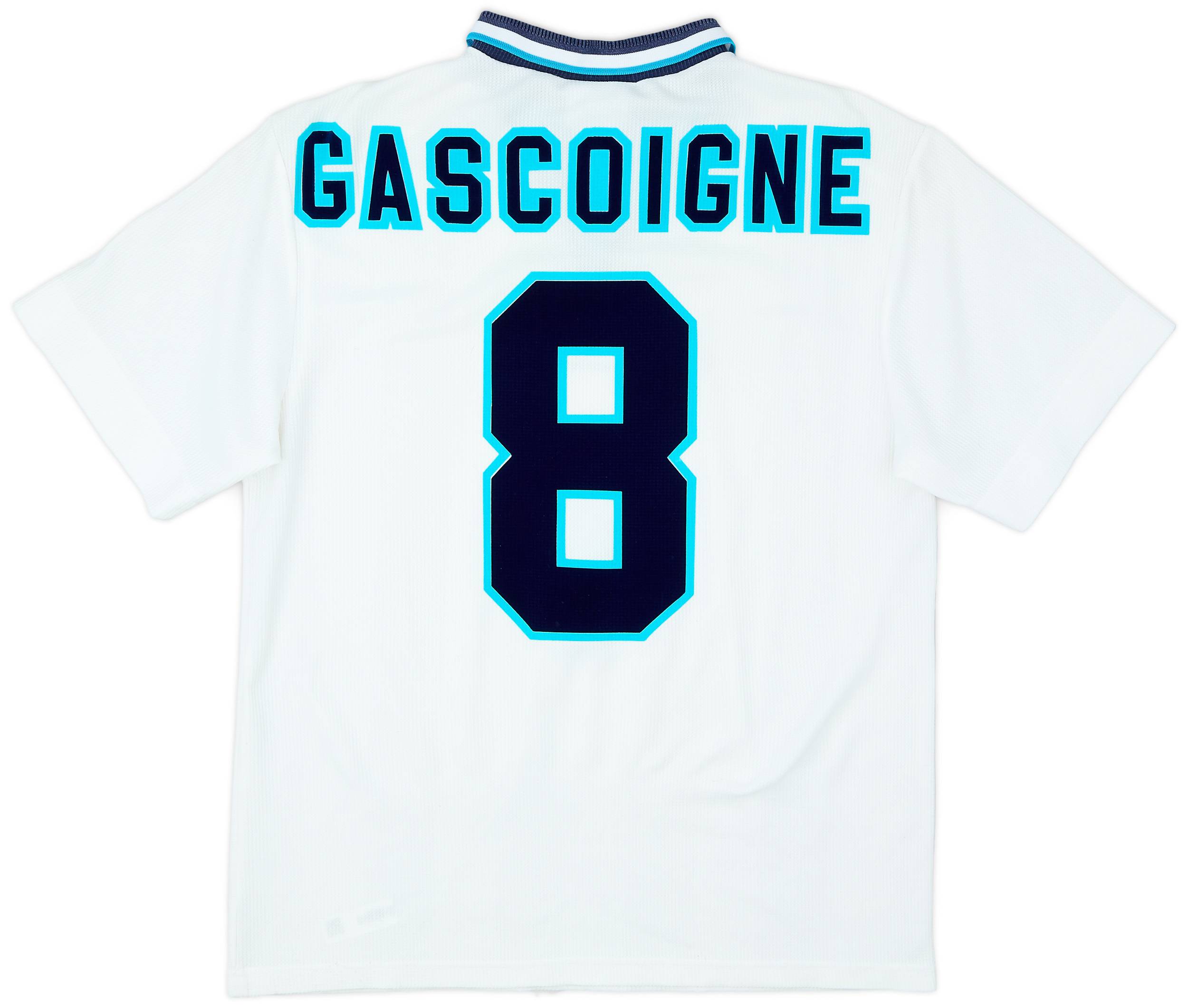 1995-97 England Home Shirt Gascoigne #8 - 7/10 - (M)